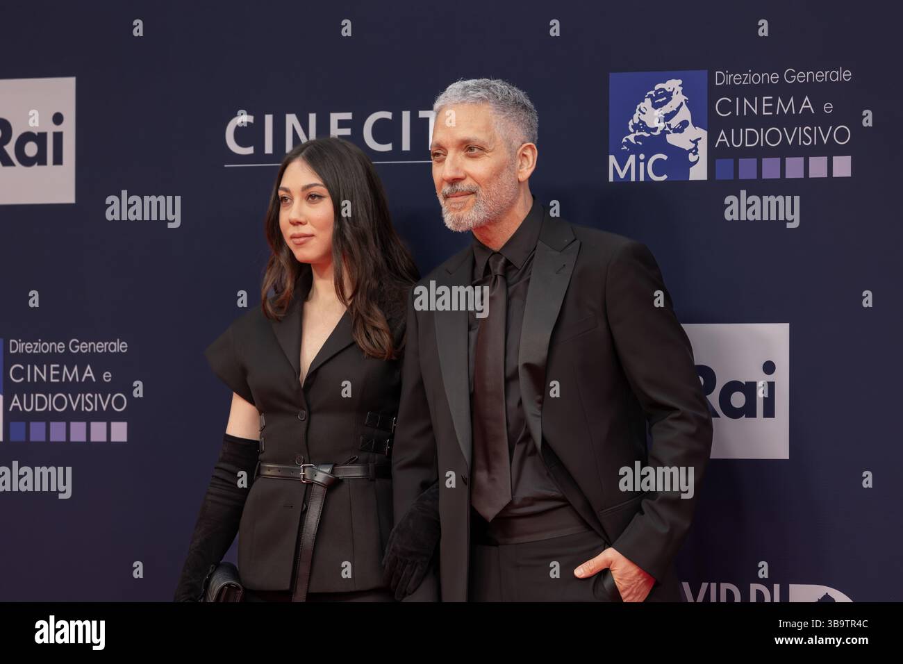 Rome, Italy - May 7, 2025: Giuseppe Fiorello and Anita Fiorello attend ...