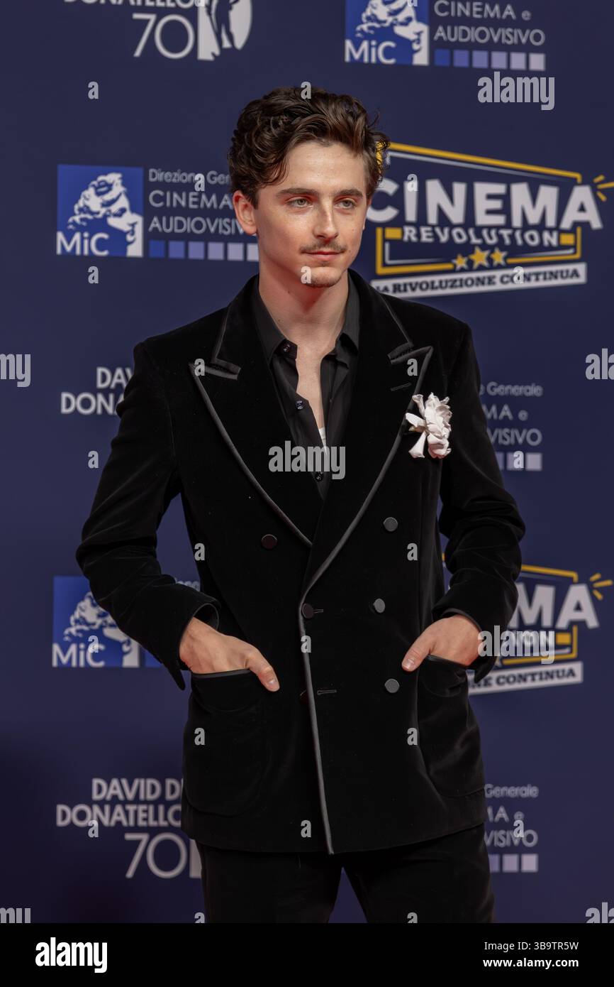 Rome, Italy - May 7, 2025: Timothee Chalamet attends the red carpet ...