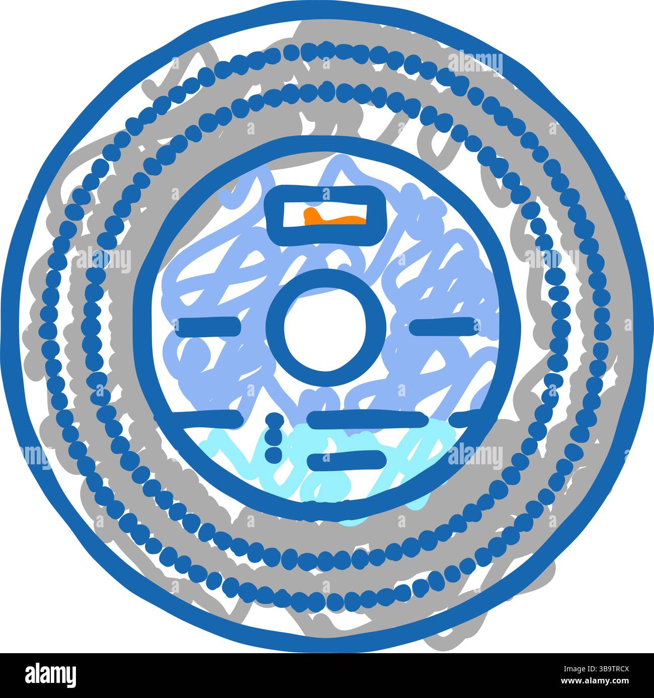 grinding wheel manufacturing engineer icon doodle illustration Stock ...