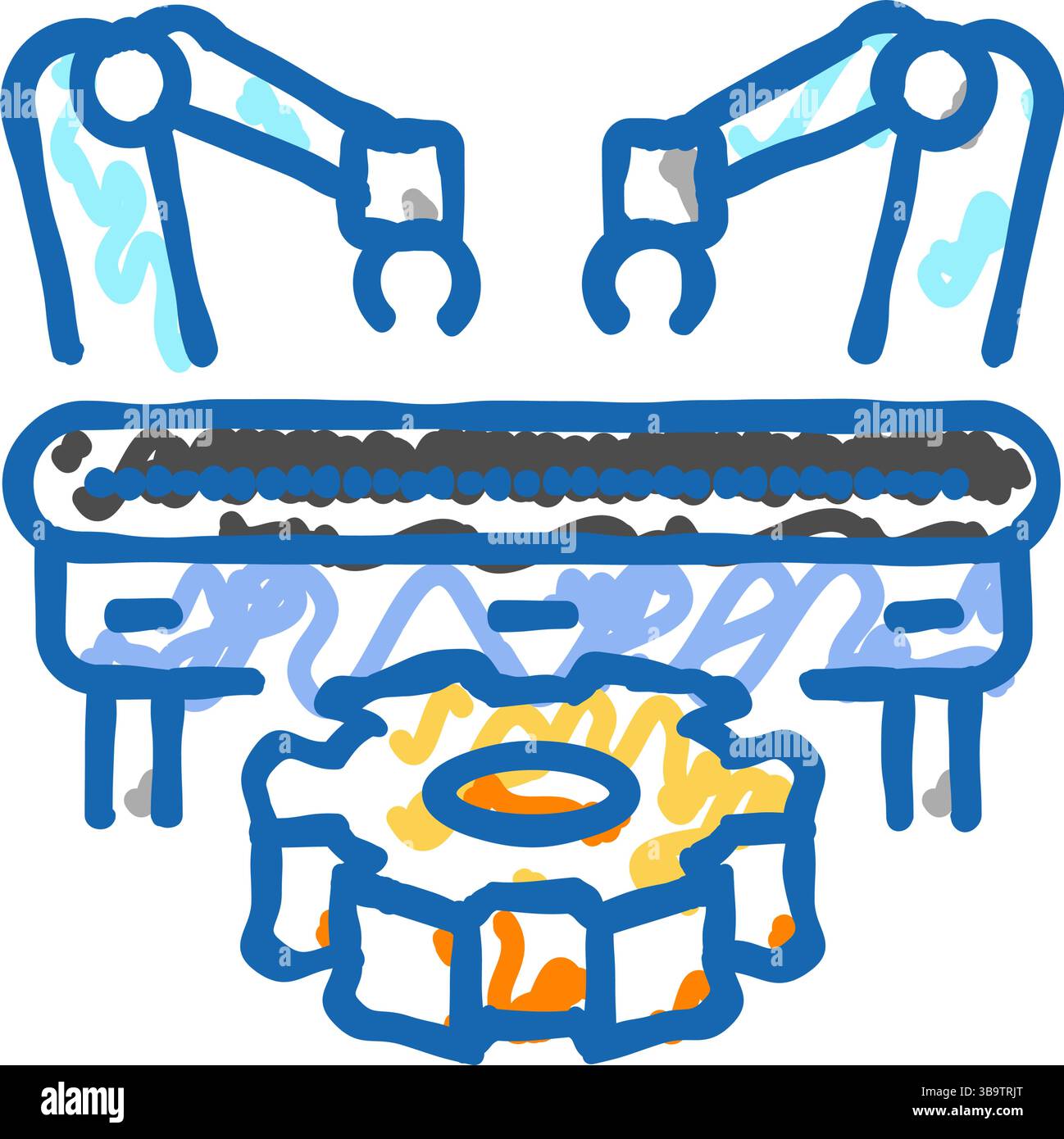 custom manufacturing engineer icon doodle illustration Stock Vector ...