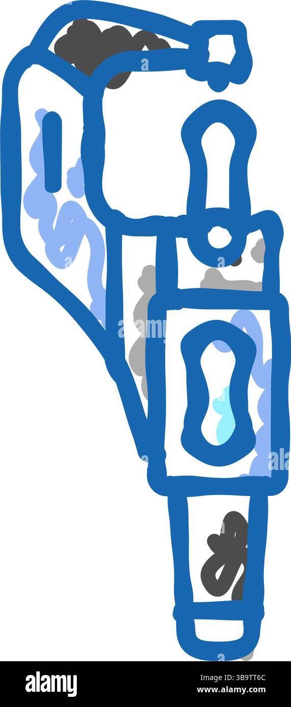 precision measuring manufacturing engineer icon doodle illustration ...