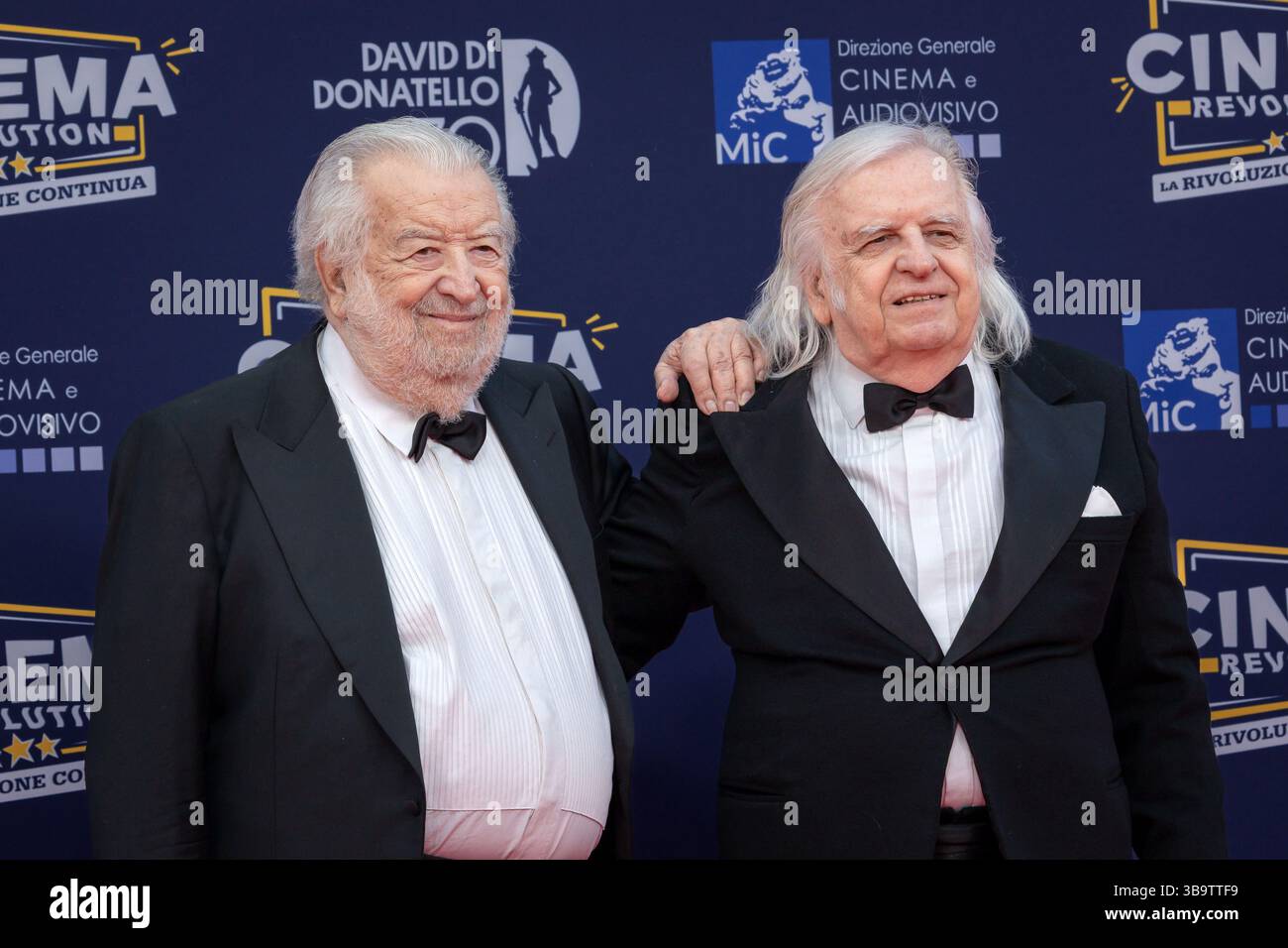 Rome, Italy - May 7, 2025: Pupi Avati and Antonio Avati attend the red ...