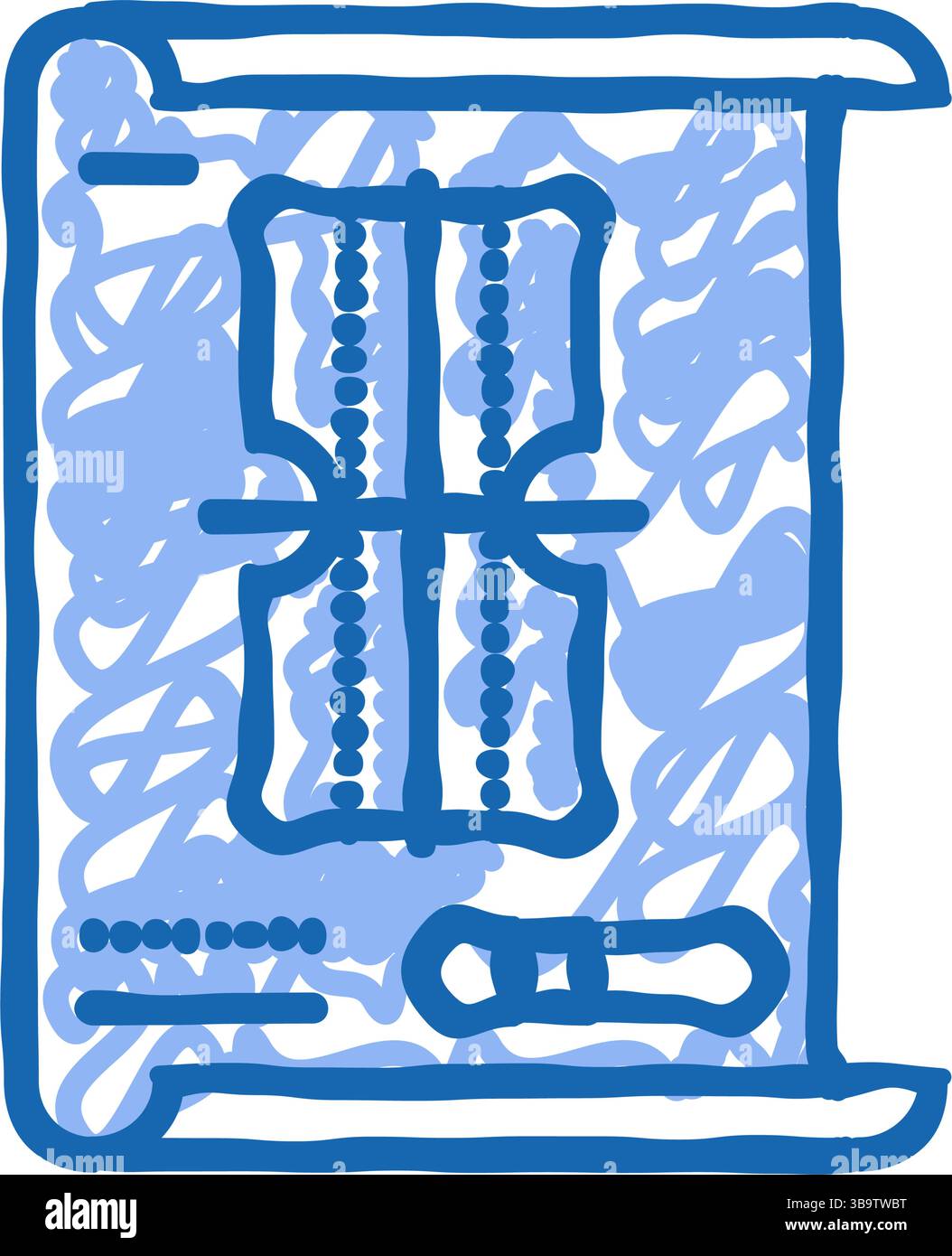 blueprint drafting mechanical engineer icon doodle illustration Stock ...