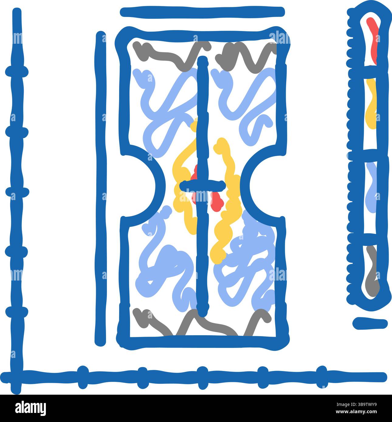 finite element analysis mechanical engineer icon doodle illustration ...