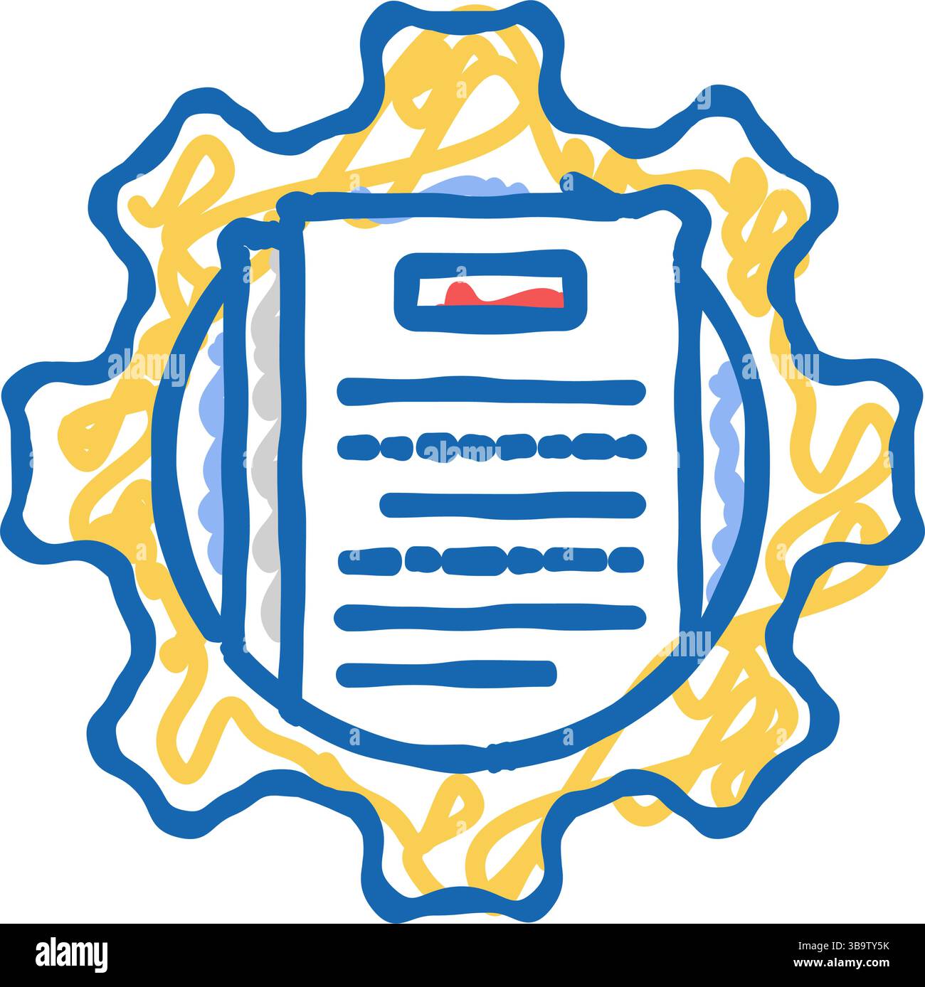 technical writing mechanical engineer icon doodle illustration Stock ...