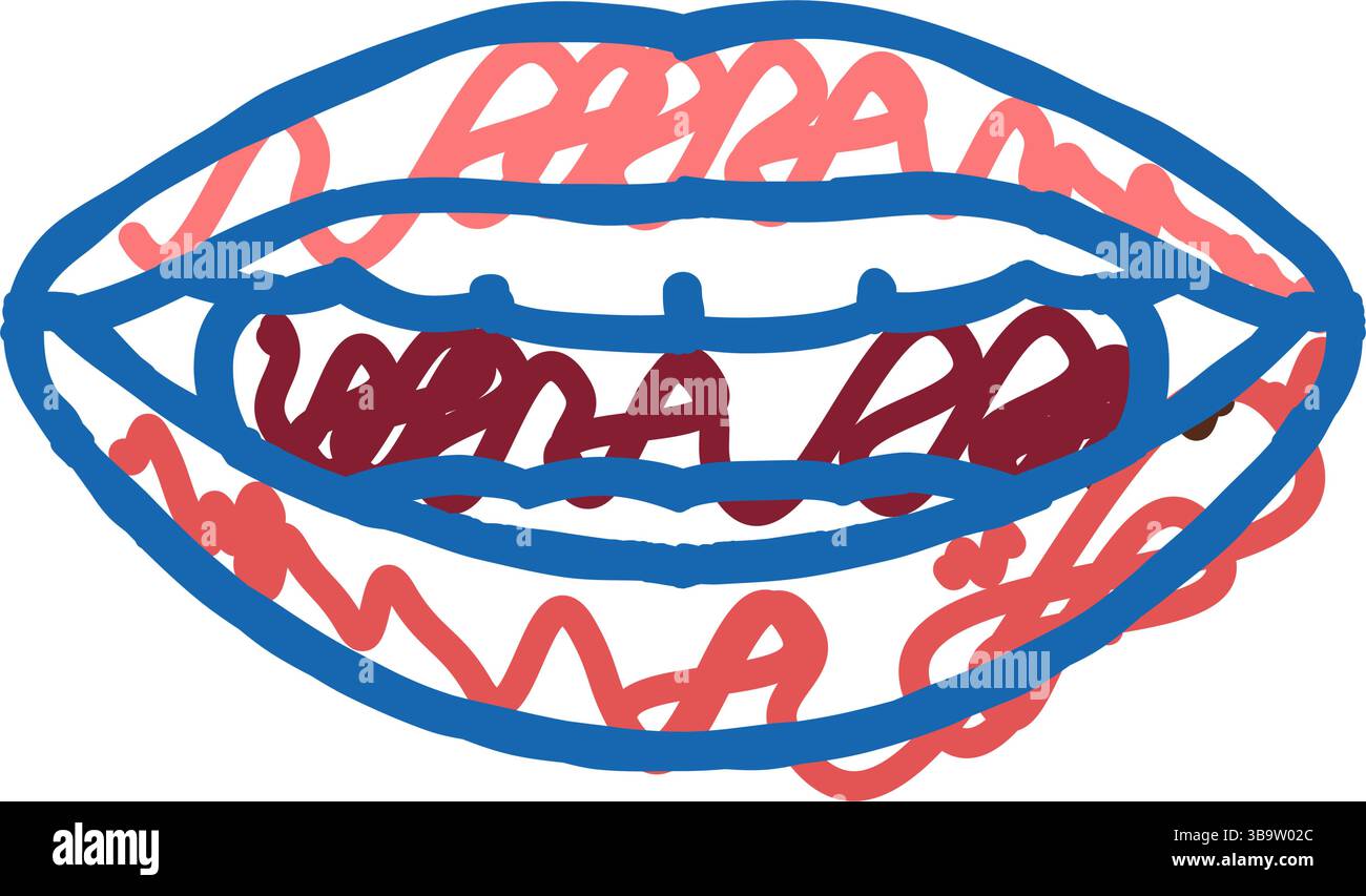 ch sh j letter mouth animate icon doodle illustration Stock Vector ...