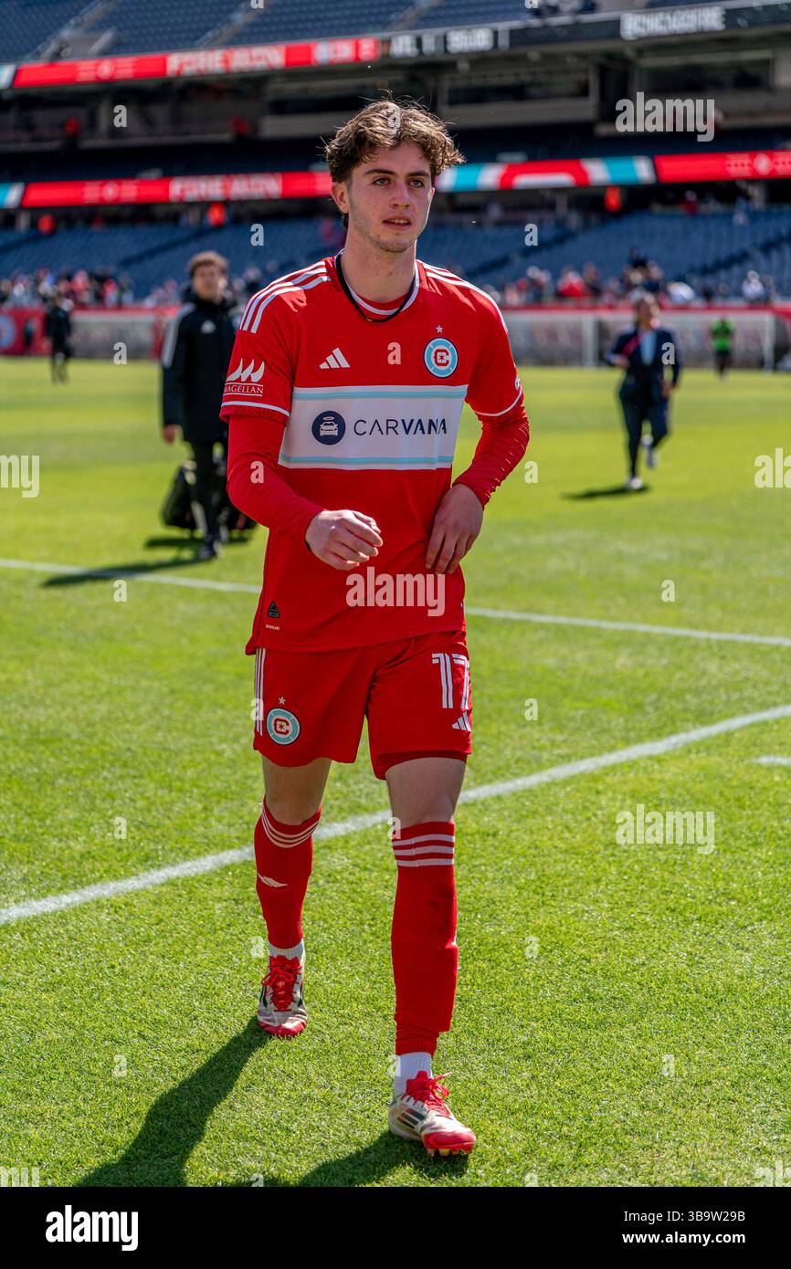 CHICAGO, IL - MAY 10: Brian Gutierrez #17 of Chicago Fire walks off the ...