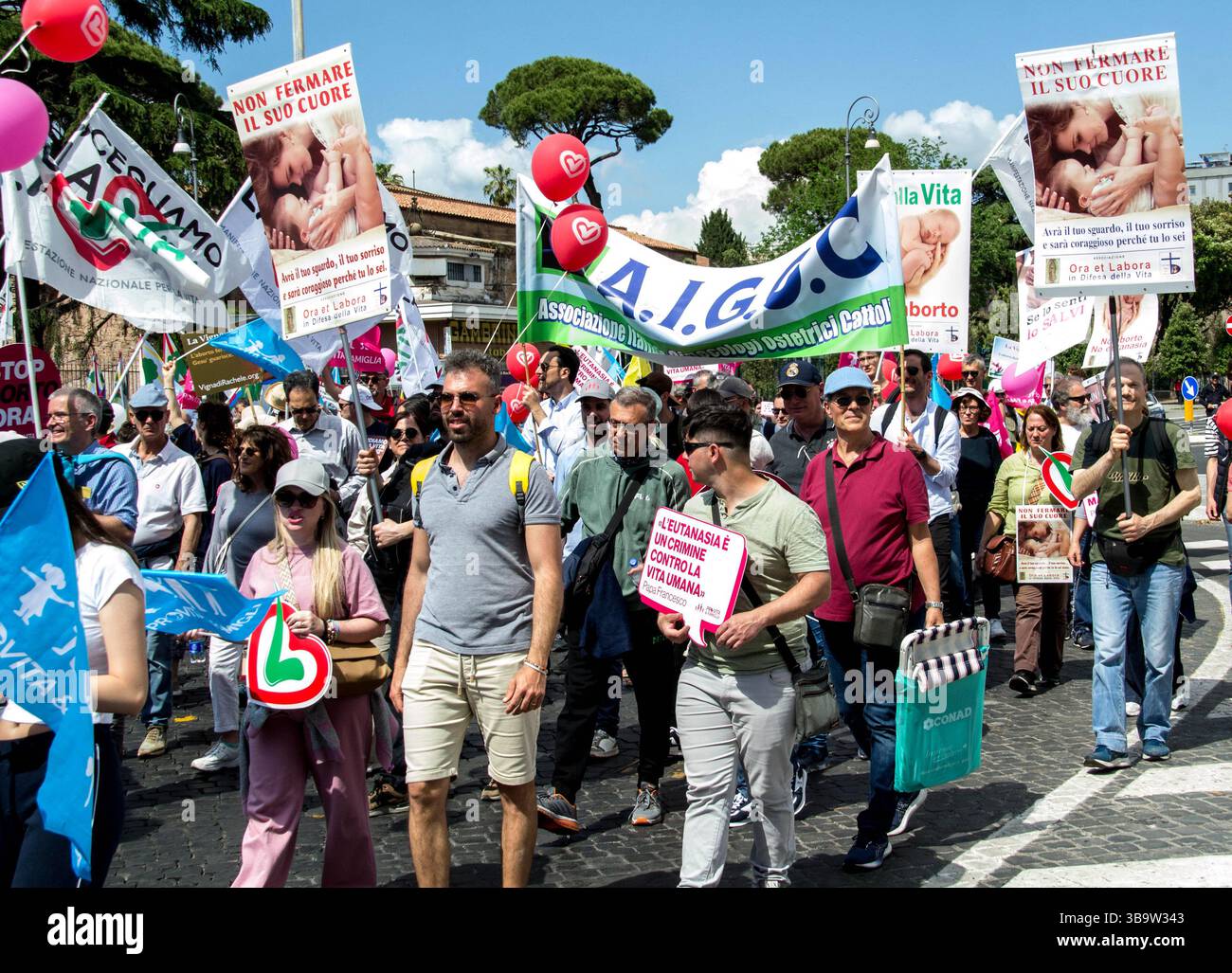 Rome, Italy. 10th May, 2025. Thousands of people took to the streets in ...