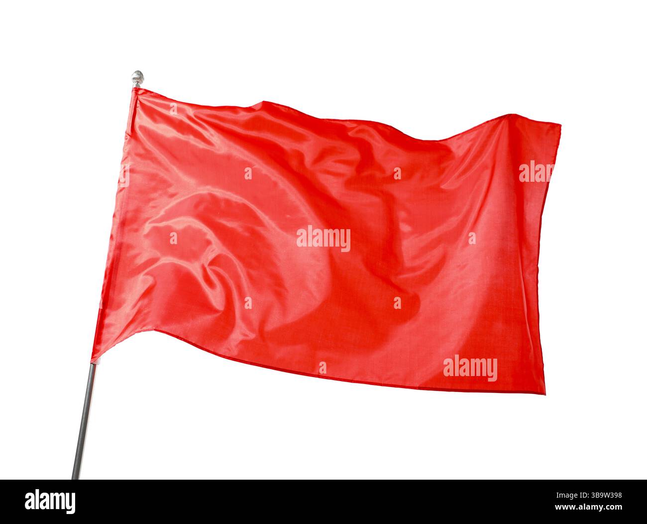 One red flag on white background. Mockup for design Stock Photo - Alamy