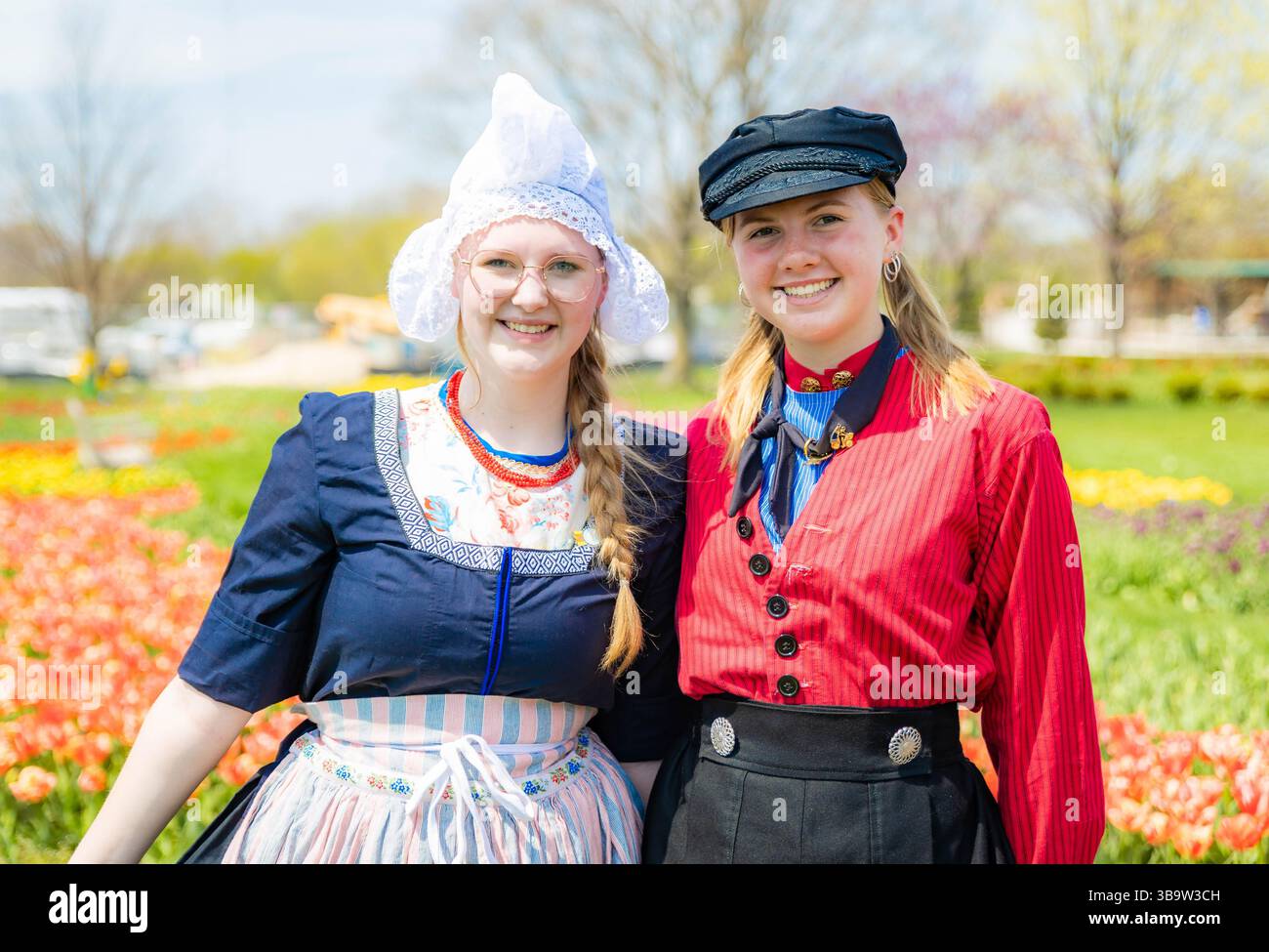 Holland, MI, USA - 04-24-2025: Portrait of smiling teen girls in ...