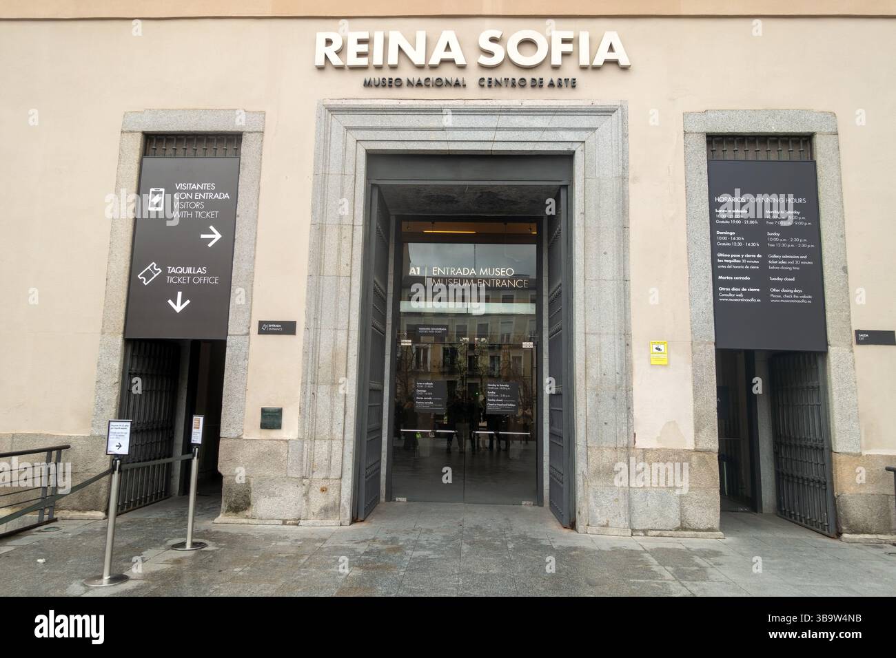 Famous Reina Sofia Contemporary National Art Museum Entrance Madrid Spain Modern Spanish Artwork ...