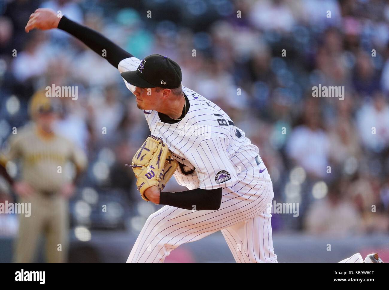Colorado Rockies starting pitcher Bradley Blalock works against the San ...