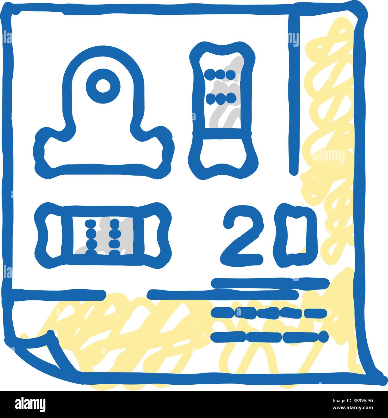 2d drafting architectural drafter icon doodle illustration Stock Vector ...