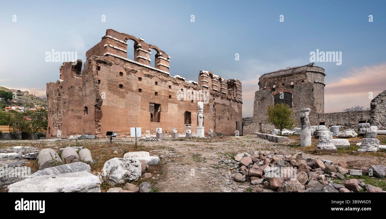 Ancient Red Basilica, Turkish: Kizil Avlu, ruins in Bergama, Turkey ...