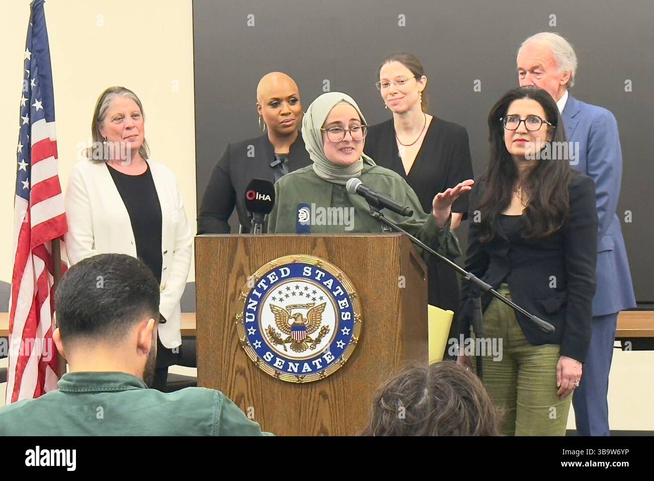 Tufts University student from Turkey, Rumeysa Ozturk, who was arrested by immigration agents ...