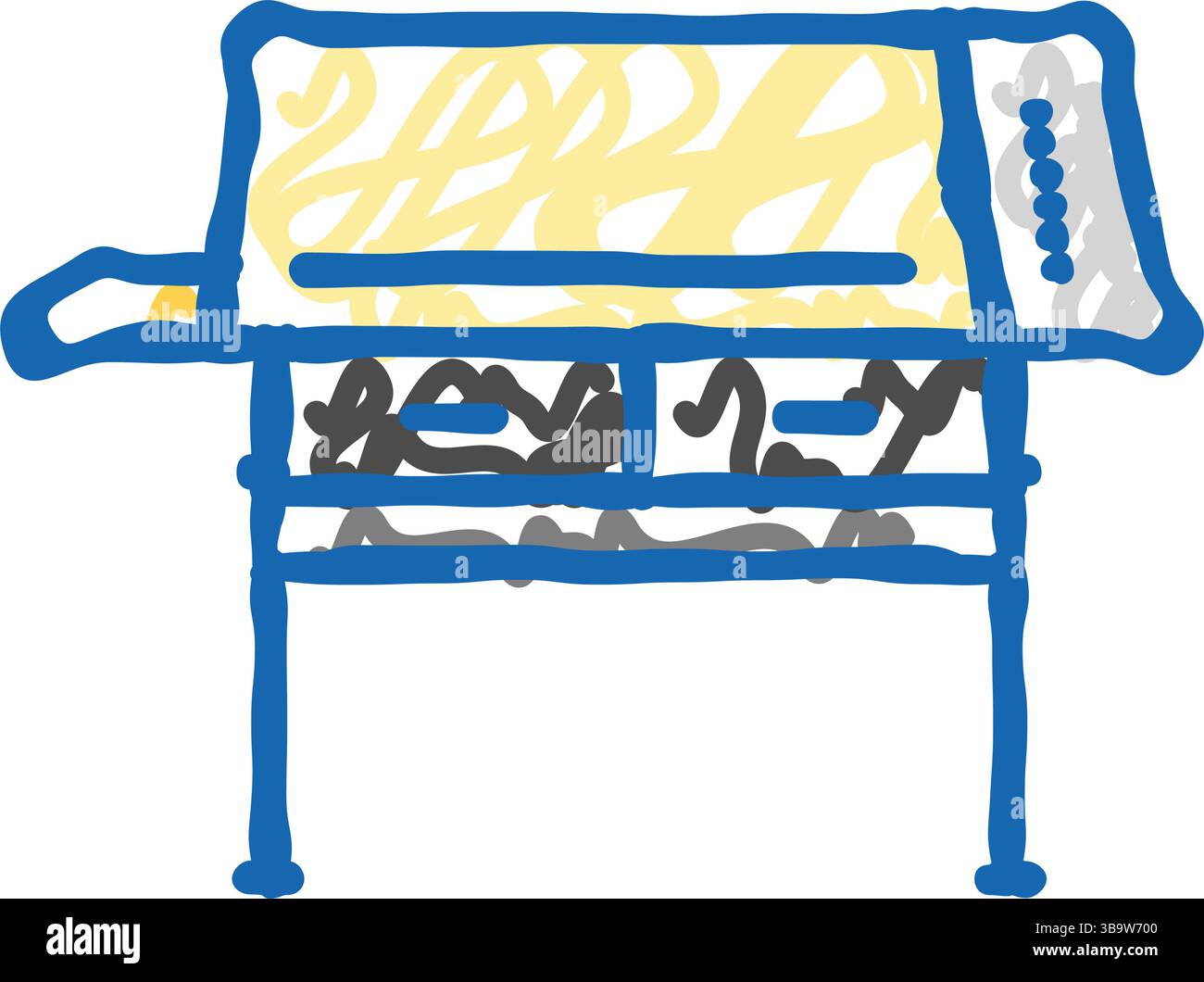 drafting table architectural drafter icon doodle illustration Stock ...