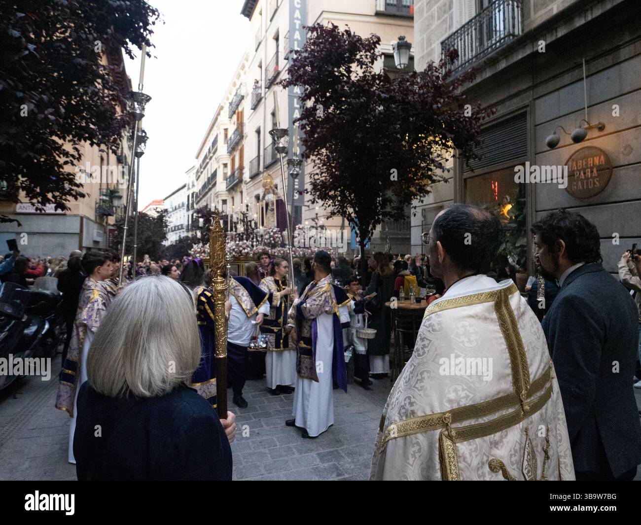 Madrid, Spain. 10th May, 2025. A priest and two members of the ...
