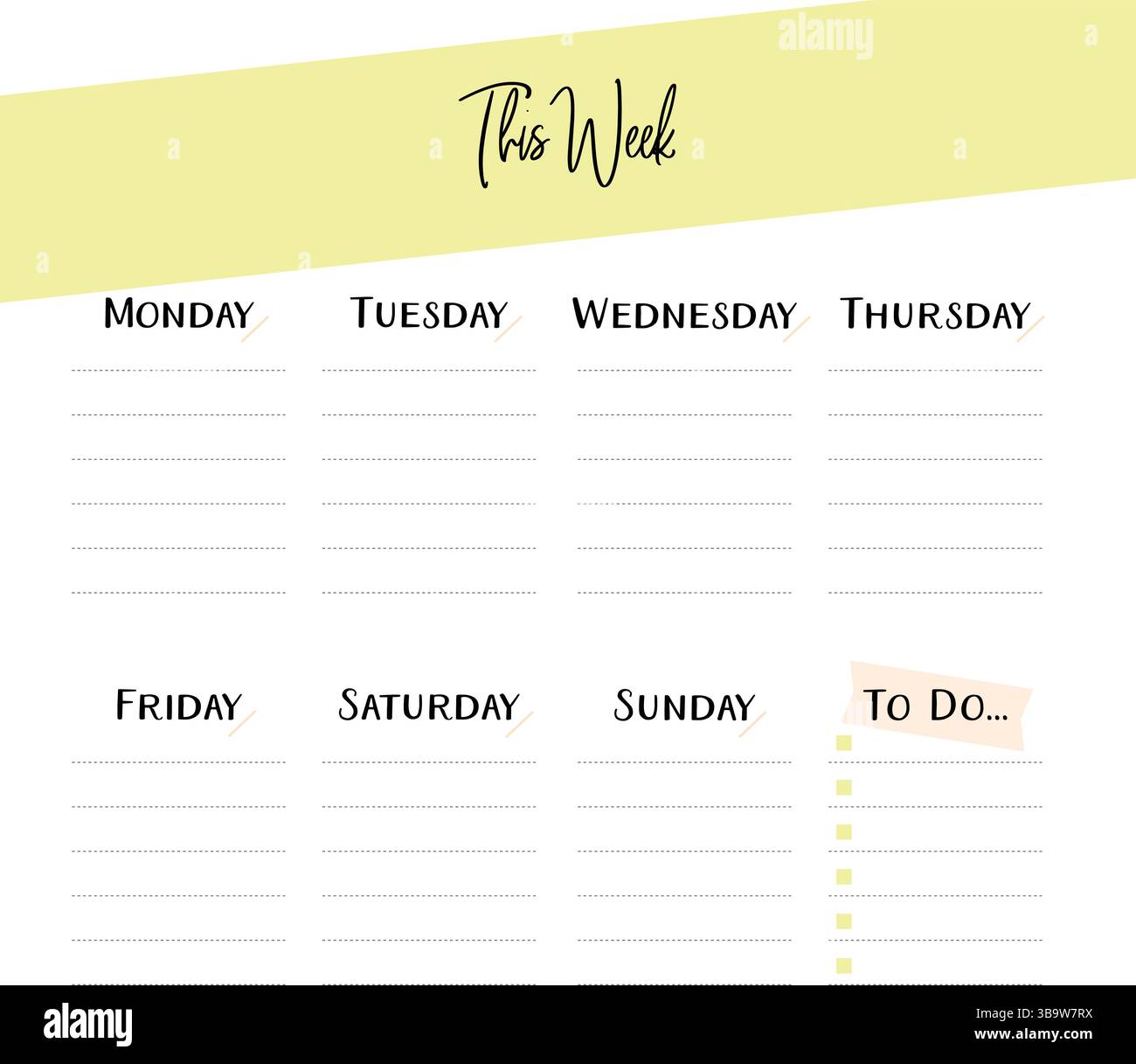 Printable daily planner template hi-res stock photography and images ...