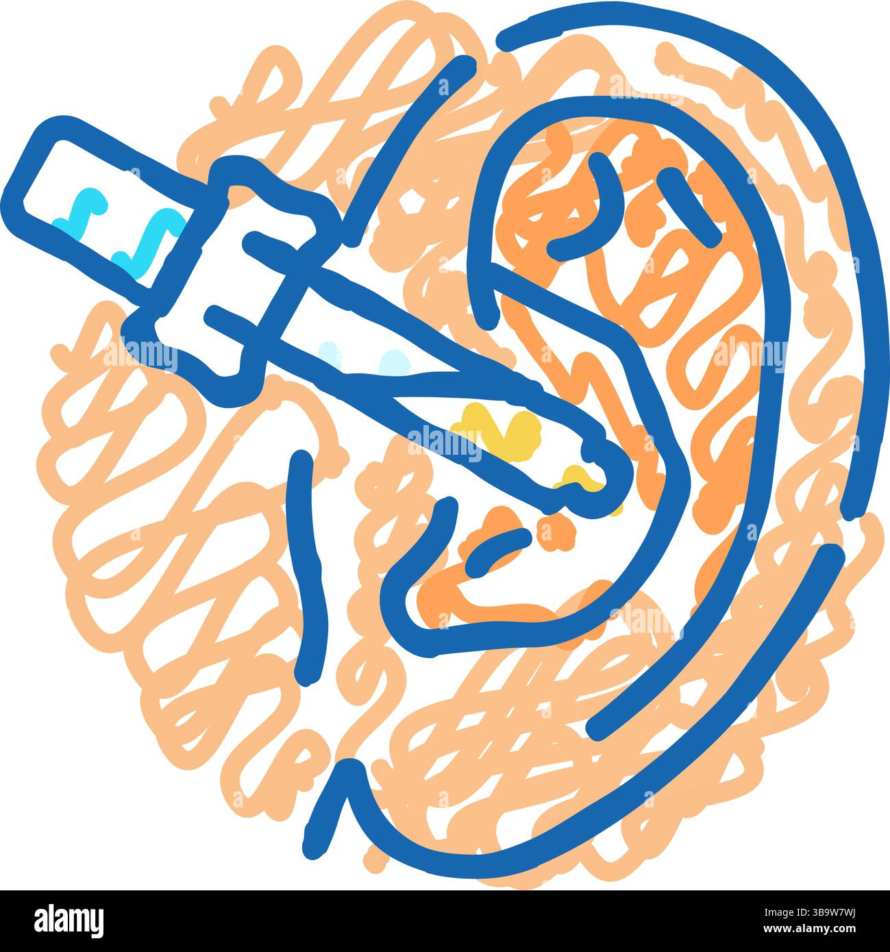 ear care audiologist doctor icon doodle illustration Stock Vector Image ...