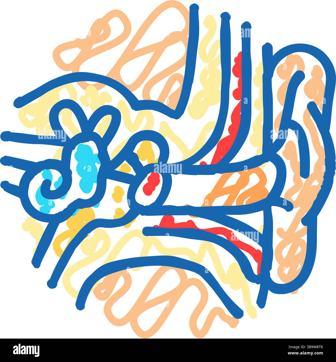 ear anatomy audiologist doctor icon doodle illustration Stock Vector ...