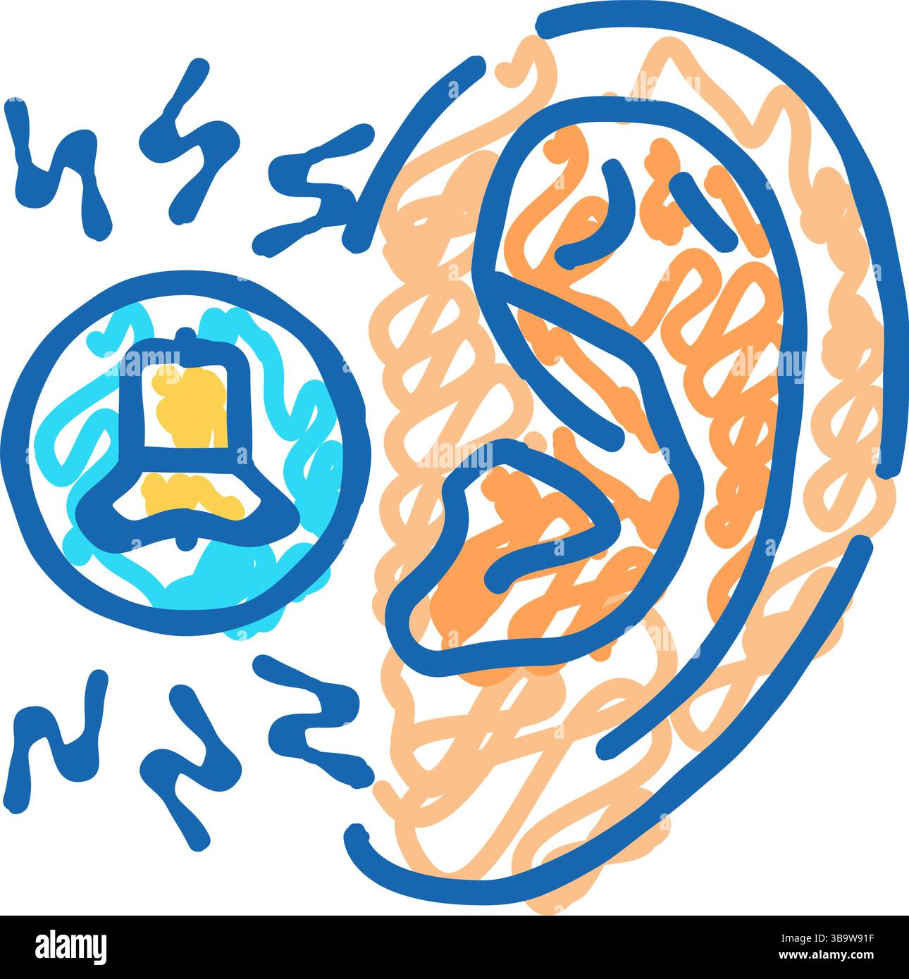 tinnitus relief audiologist doctor icon doodle illustration Stock ...