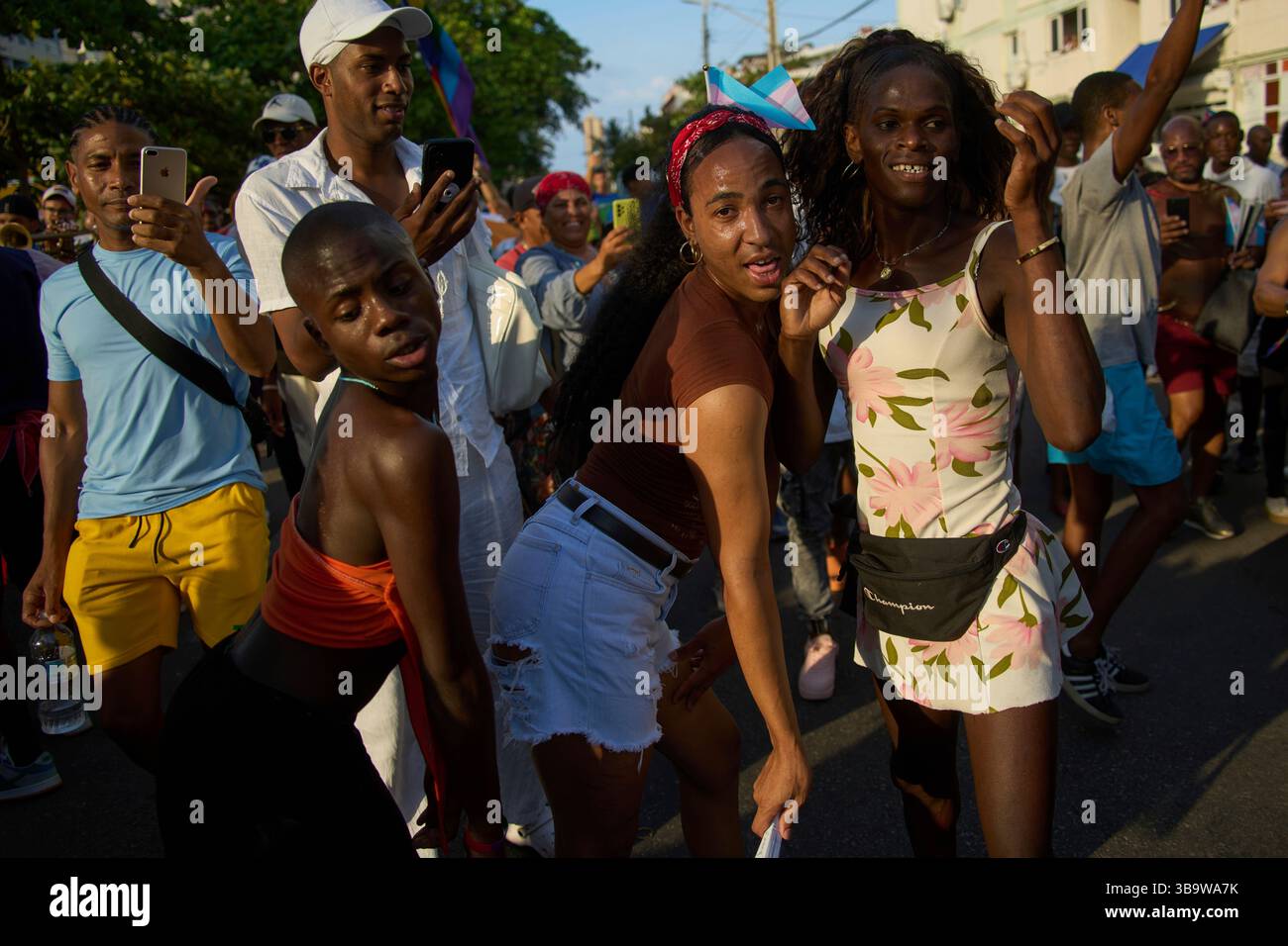 Members of the LGBTQ+ community dances during the Gay Pride march in ...