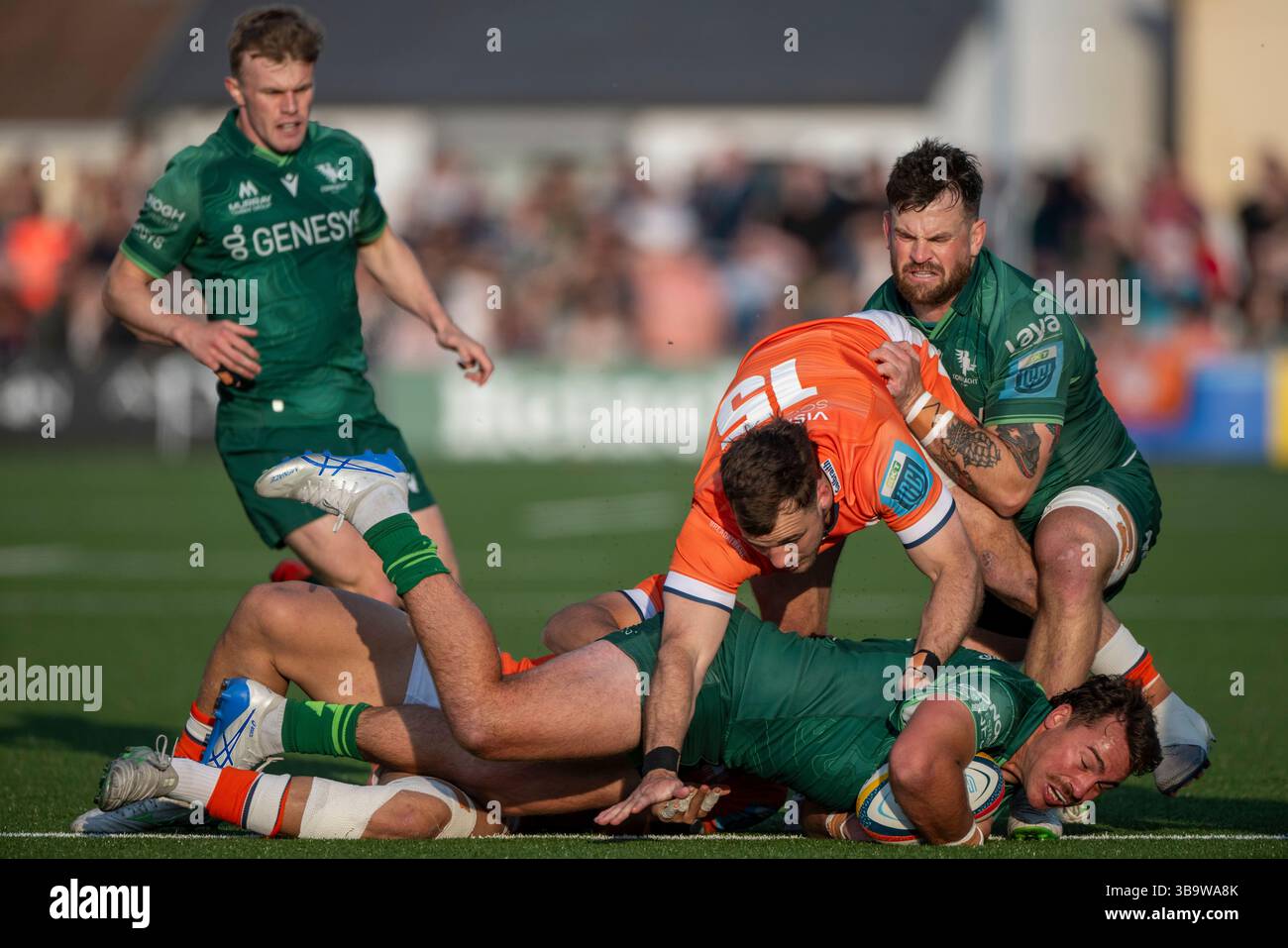 Galway, Ireland. 11th May, 2025. Shayne Bolton of Connacht in action ...