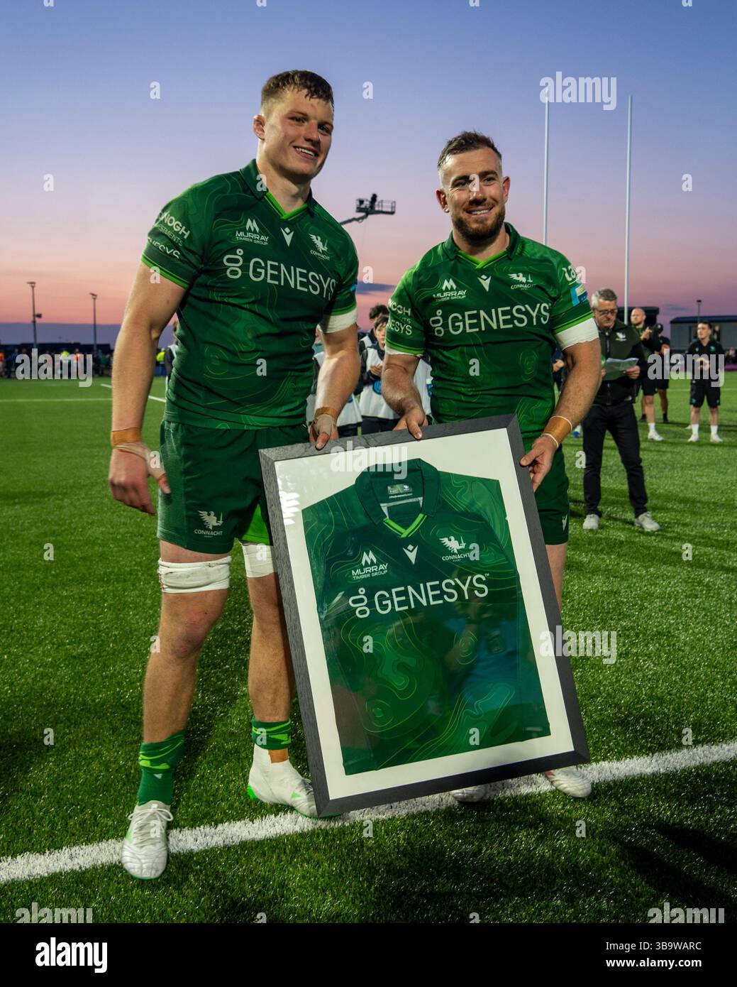 Galway, Ireland. 11th May, 2025. Cian Prendergast of Connacht and JJ ...