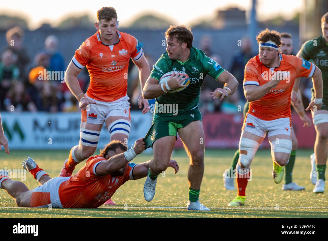 Galway, Ireland. 11th May, 2025. Shayne Bolton of Connacht runs with ...