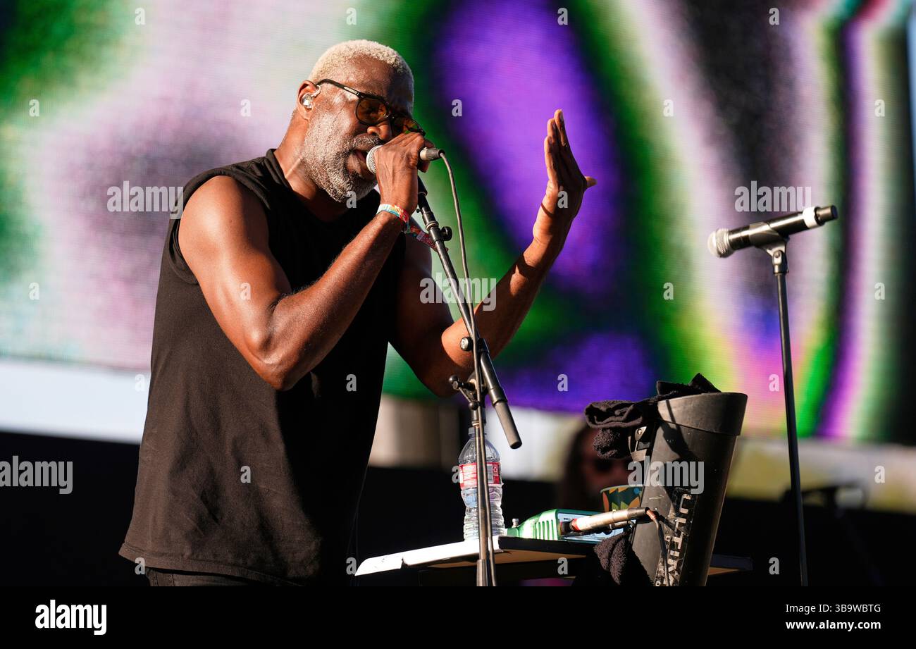 Tunde Adebimpe of TV on the Radio performs during the Just Like Heaven ...