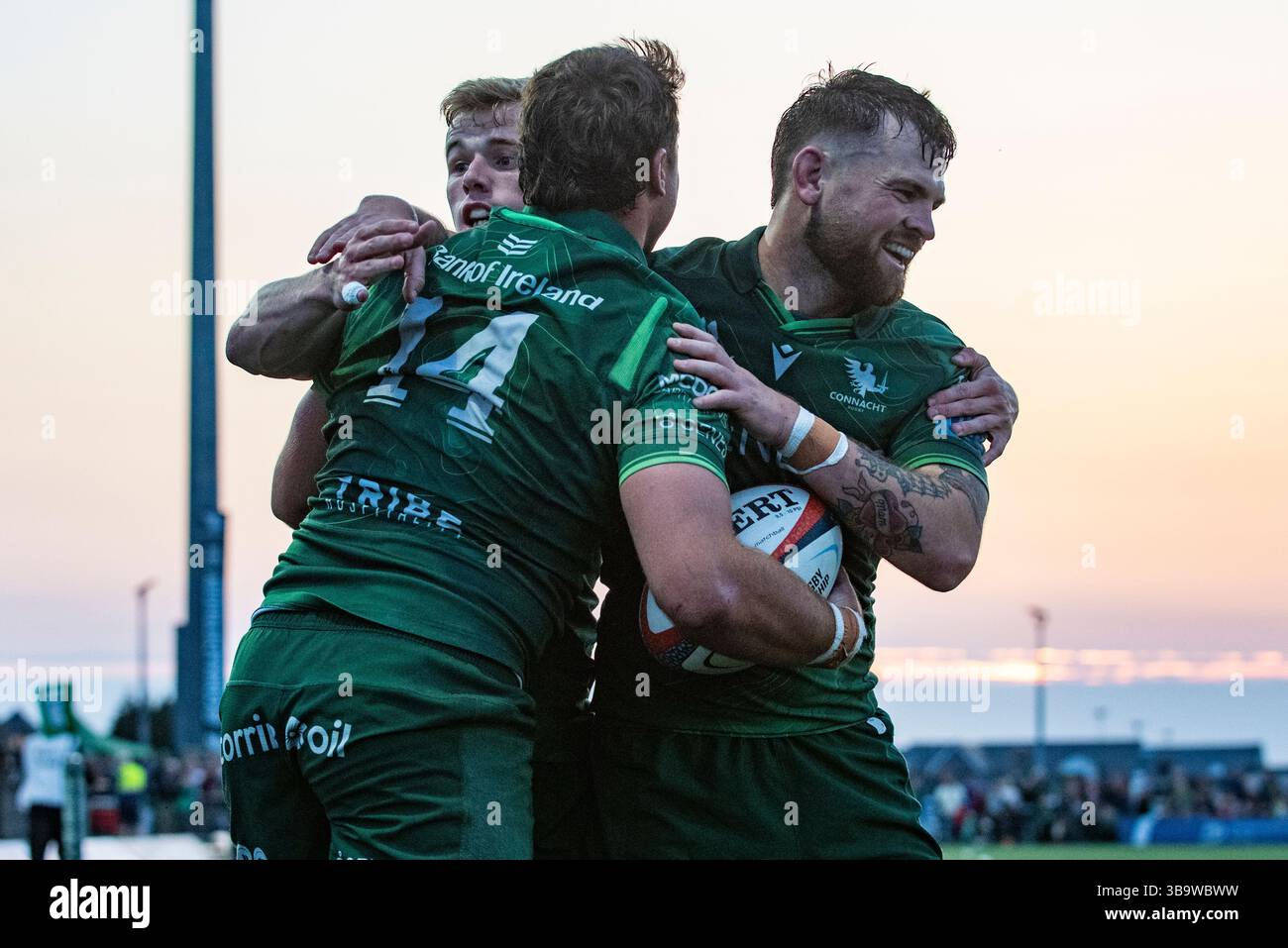 Galway, Ireland. 11th May, 2025. Shayne Bolton of Connacht celebrates ...