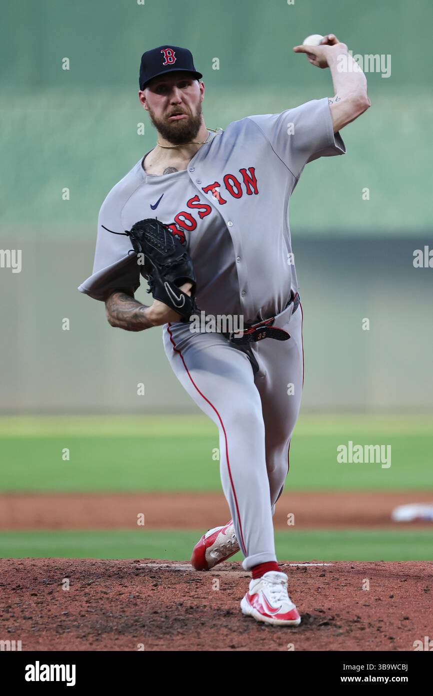 KANSAS CITY, MO - MAY 10: Boston Red Sox pitcher Garrett Crochet (35 ...