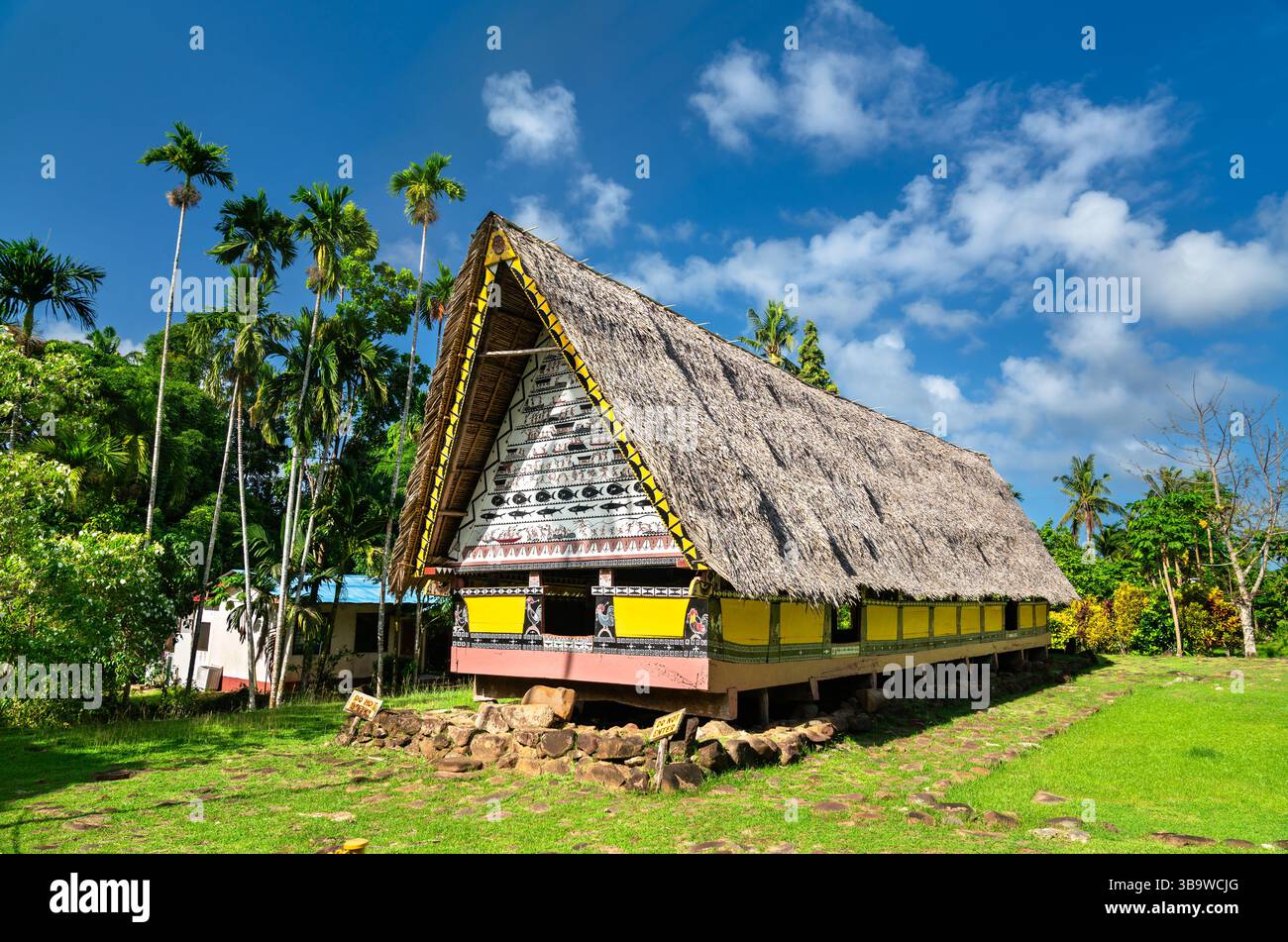 Airai Bai, a traditional meeting house for men on Palau Babeldaob ...