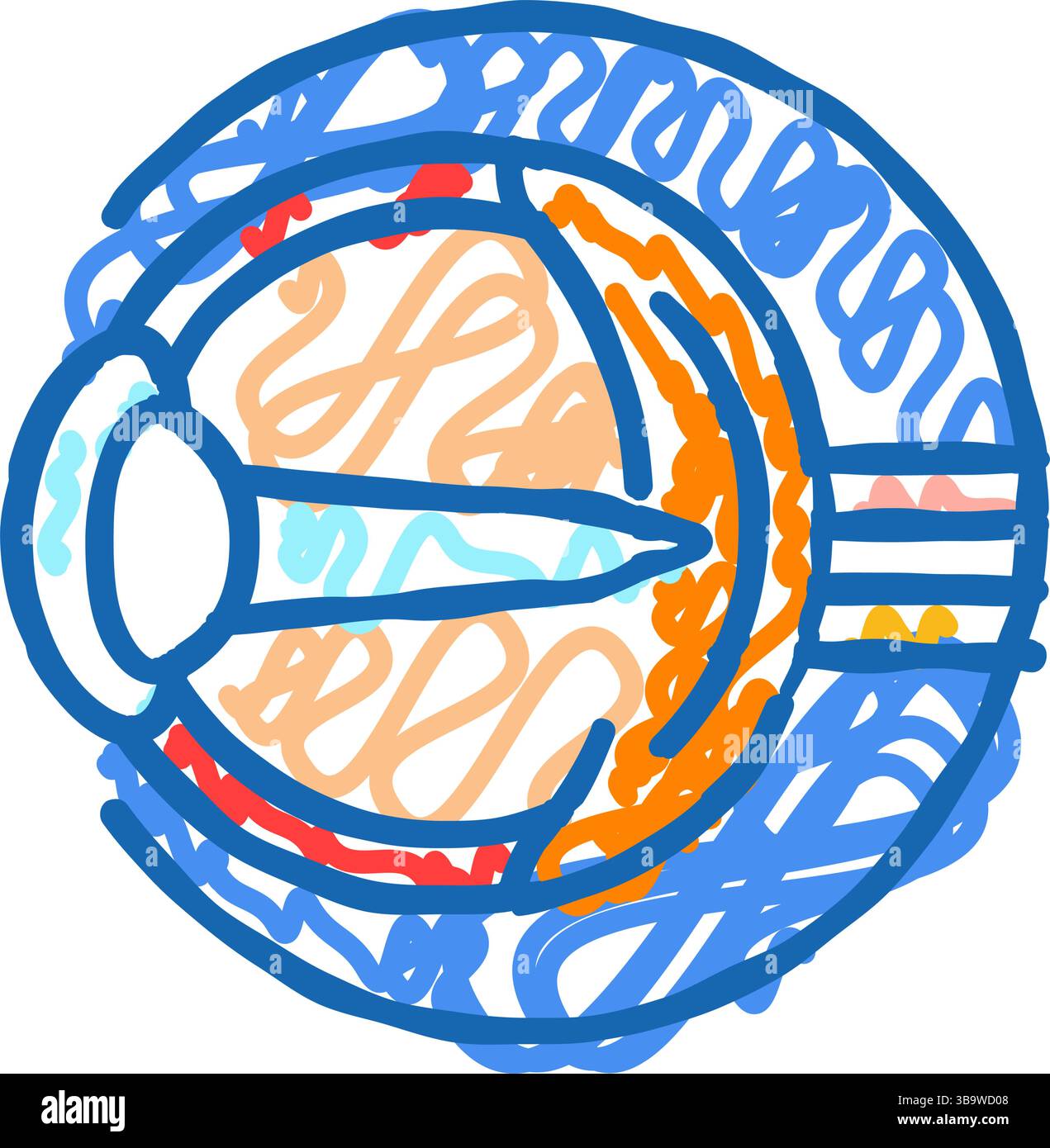 changes vision disease symptom icon doodle illustration Stock Vector ...