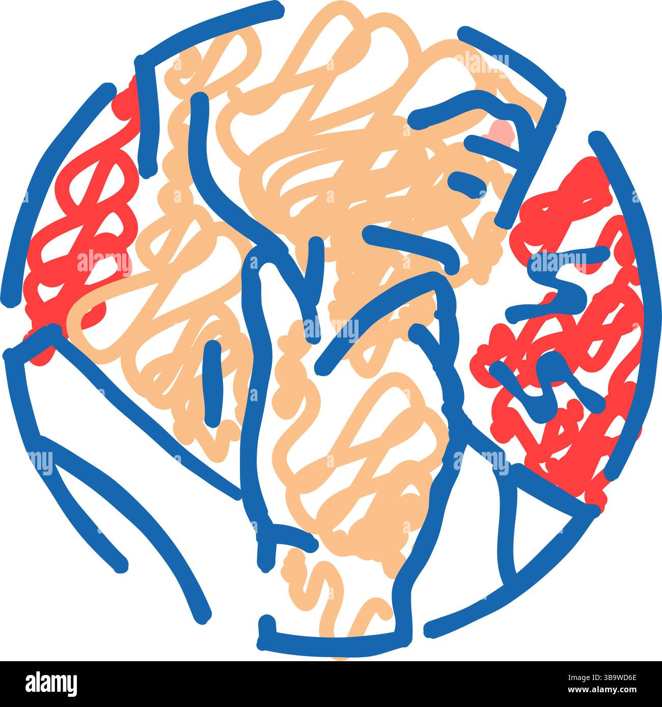 sore throat hoarseness disease symptom icon doodle illustration Stock ...