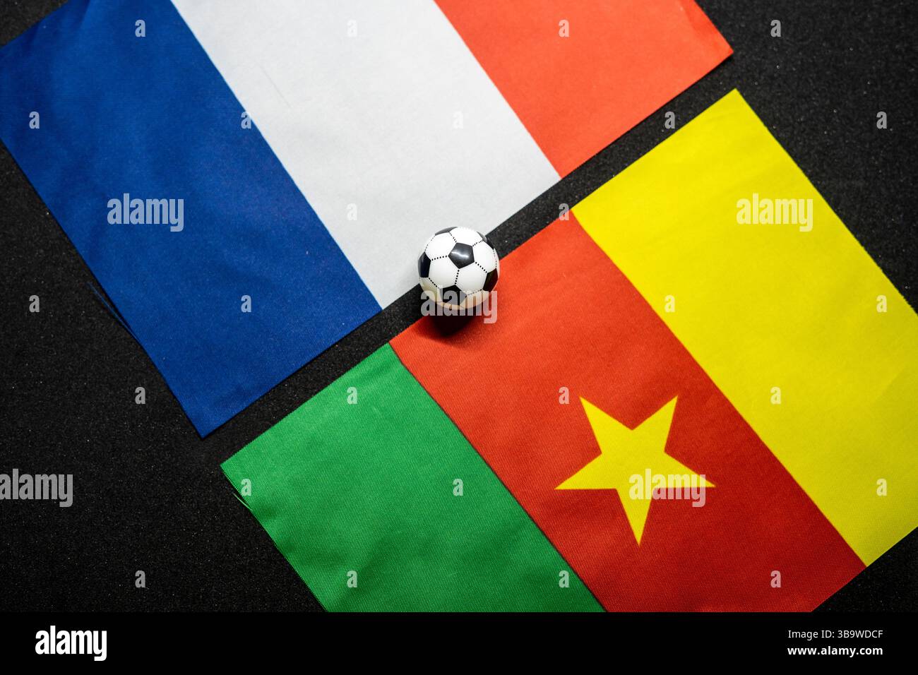 France vs Cameroon, Football match with national flags Stock Photo - Alamy