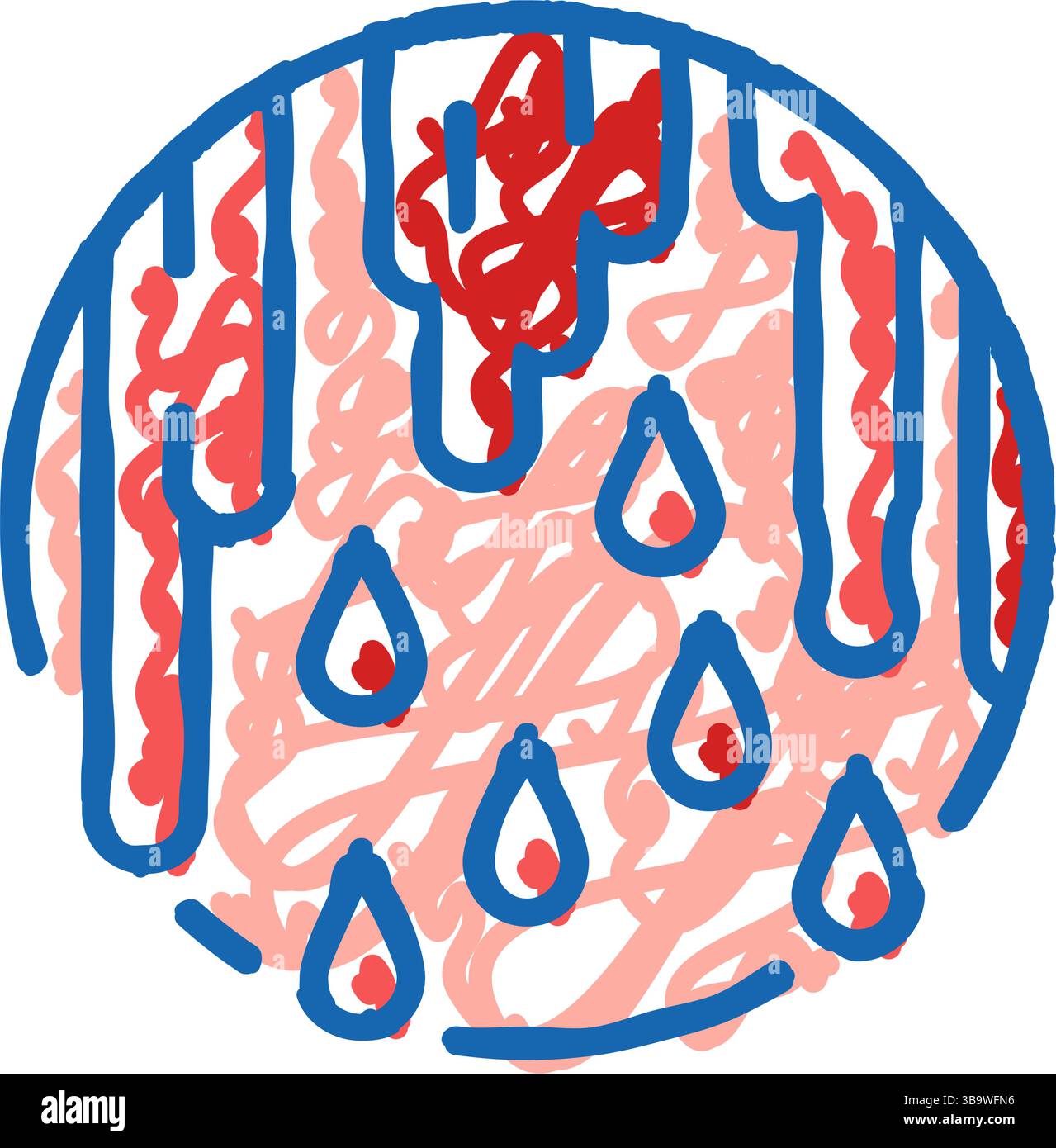 abnormal bleeding disease symptom icon doodle illustration Stock Vector ...