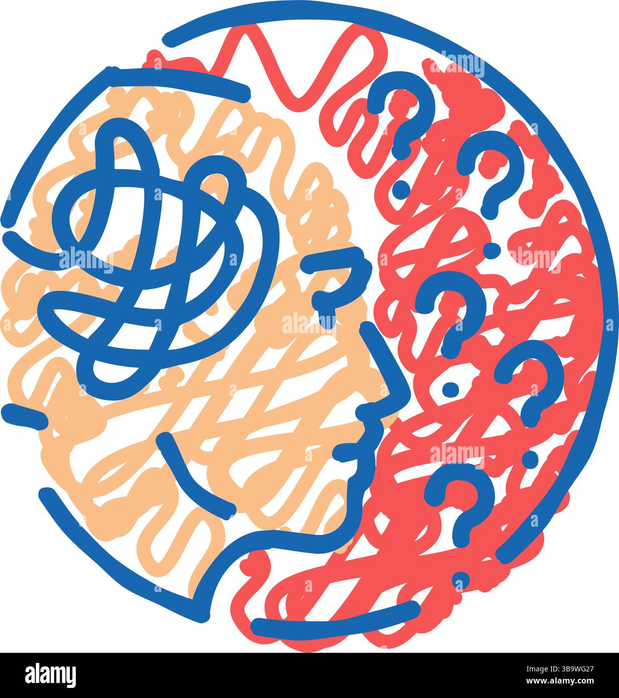 difficulty speaking slurred speech icon doodle illustration Stock ...