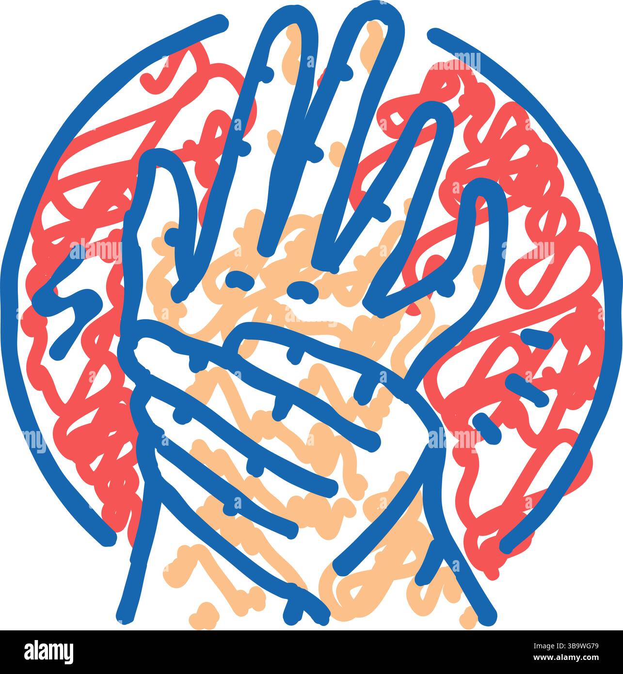 numbness tingling disease symptom icon doodle illustration Stock Vector ...