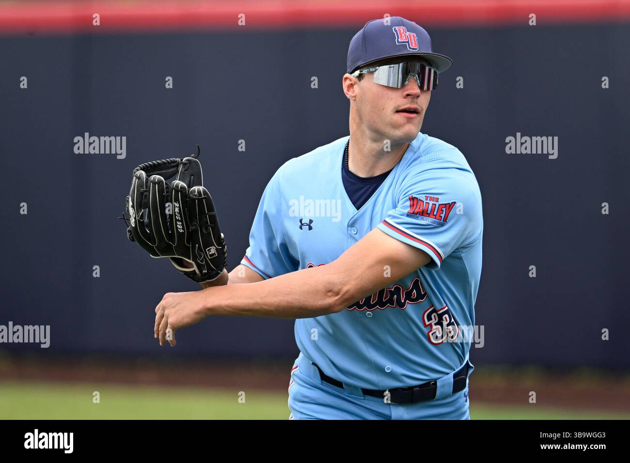Belmont pitcher Trey Maeker (33) plays Murray State an NCAA baseball ...