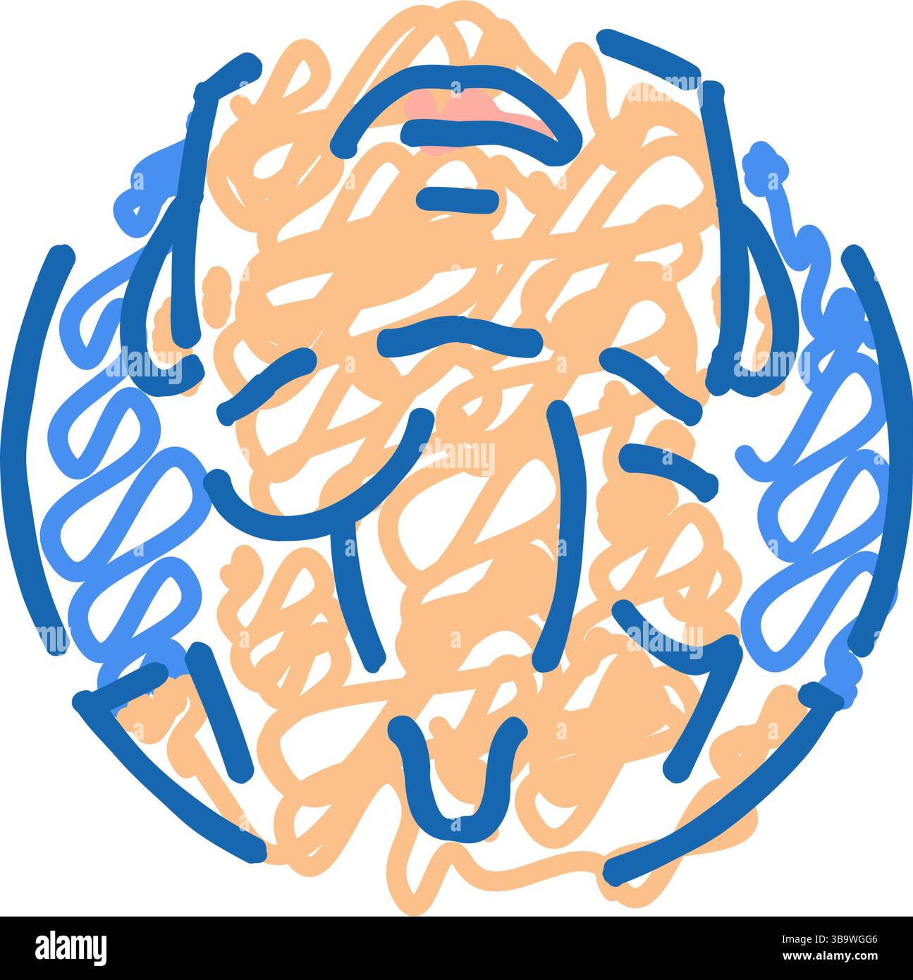 swollen lymph nodes disease symptom icon doodle illustration Stock ...