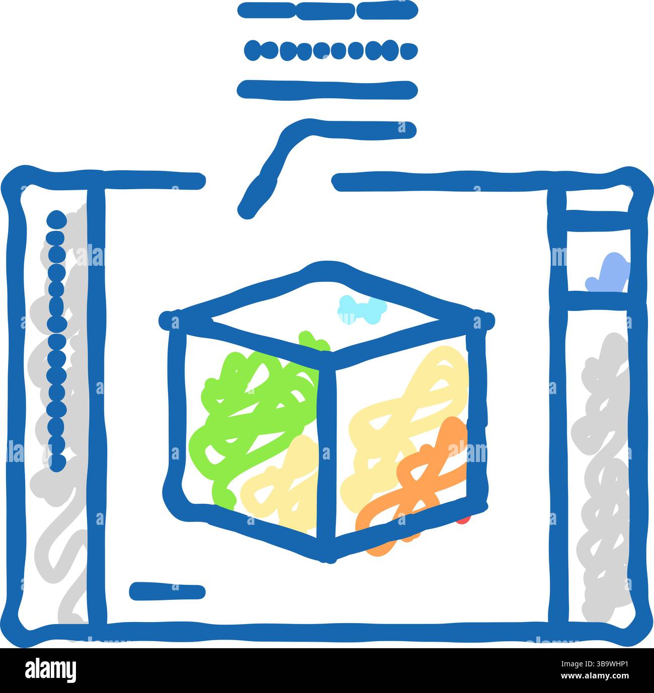 thermal analysis materials engineering icon doodle illustration Stock ...