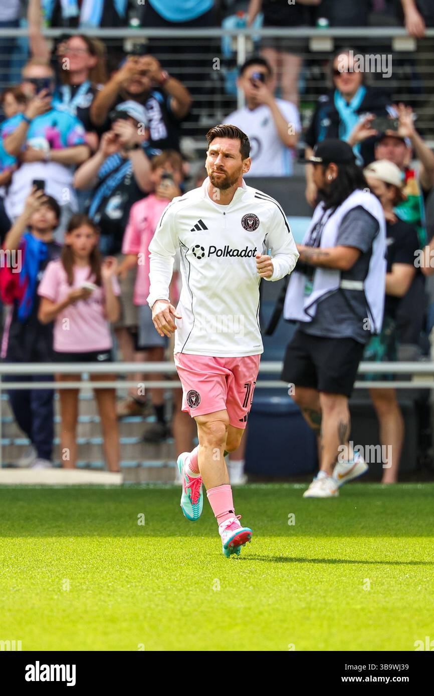 St. Paul, MN, USA. May 10th, 2025: Inter Miami forward Lionel Messi (10 ...