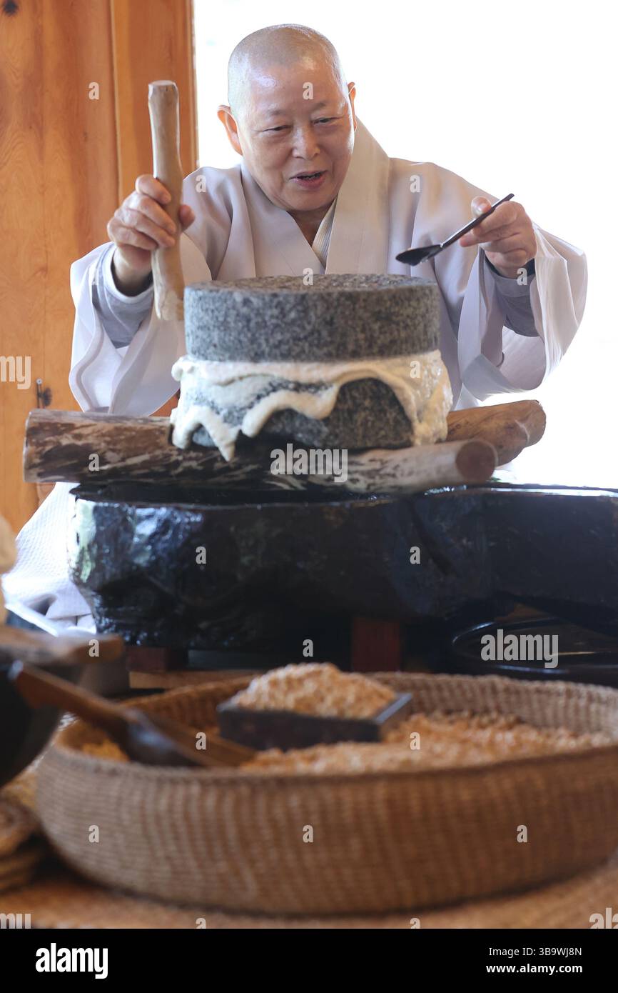 11th May, 2025. S. Korea's temple cuisine Rev. Gyeho, a Buddhist nun of ...