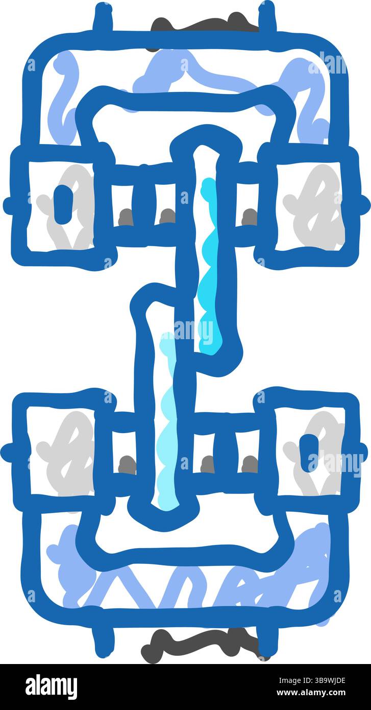 shear testing materials engineering icon doodle illustration Stock ...
