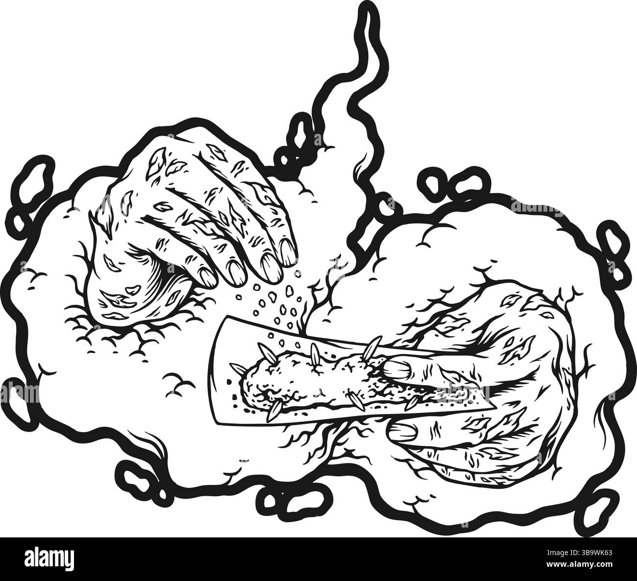 Smoky hands Stock Vector Images - Alamy