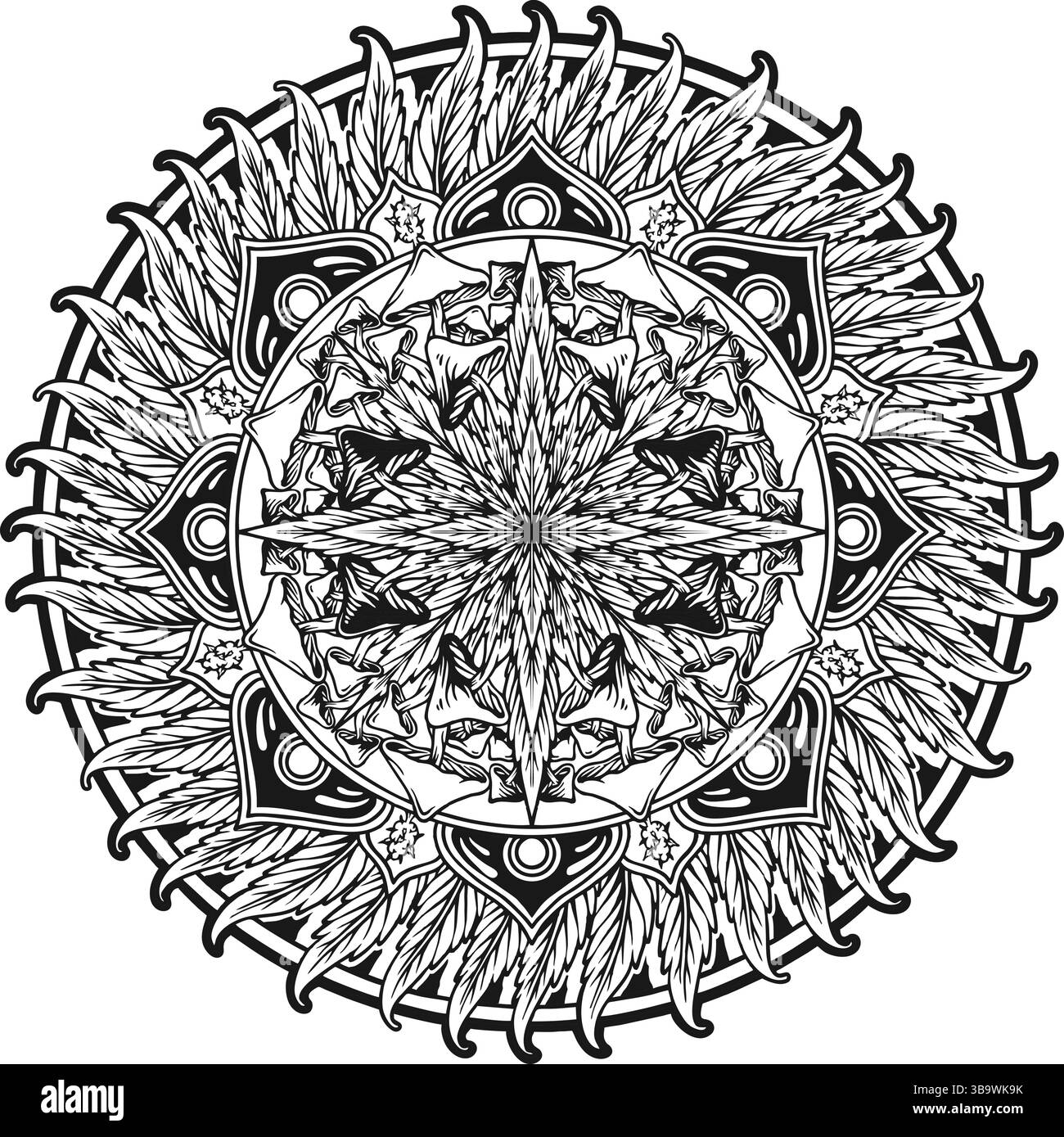 Weed mandala Stock Vector Images - Alamy