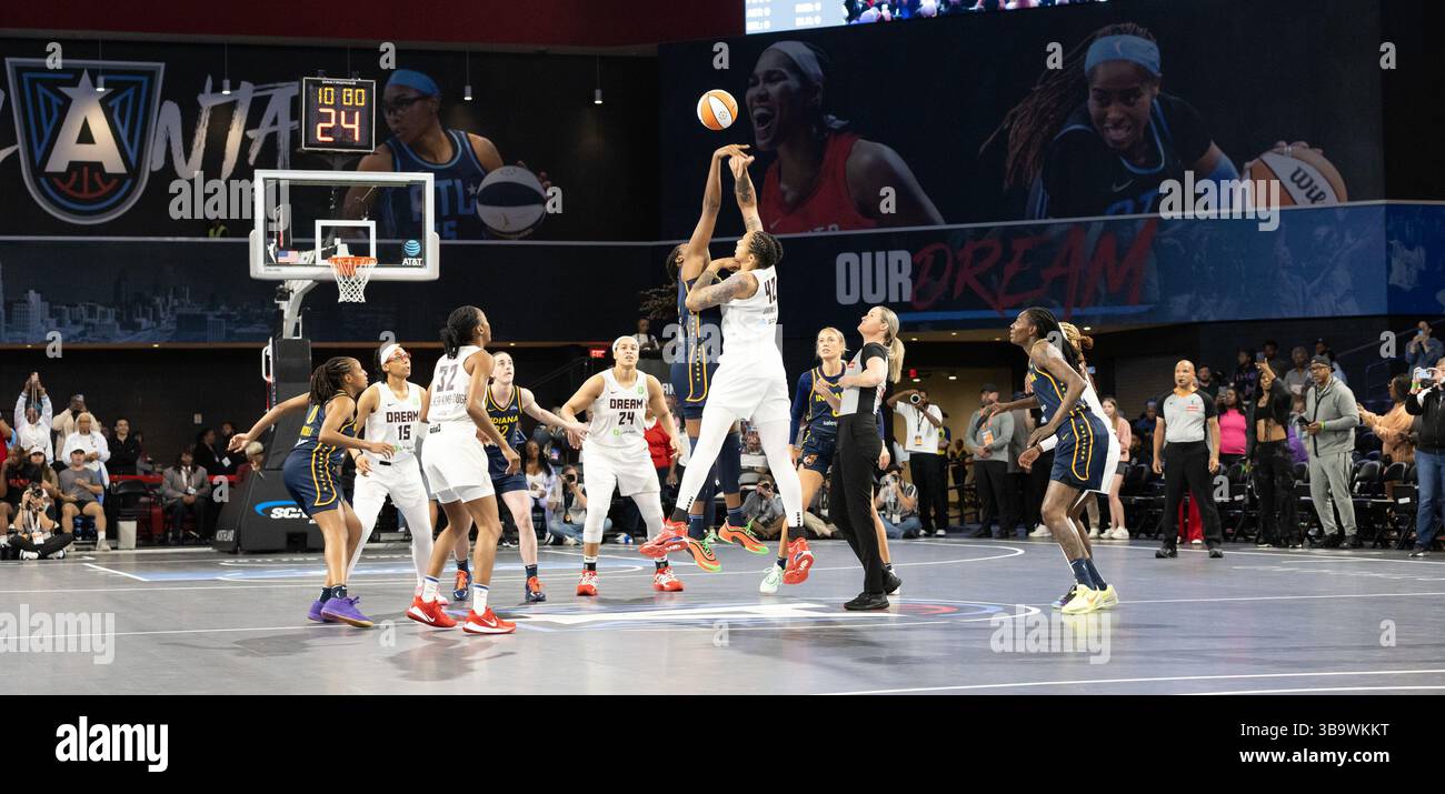 Atlanta, USA. 10th May, 2025. Indiana Fever and the Atlanta Dream play ...
