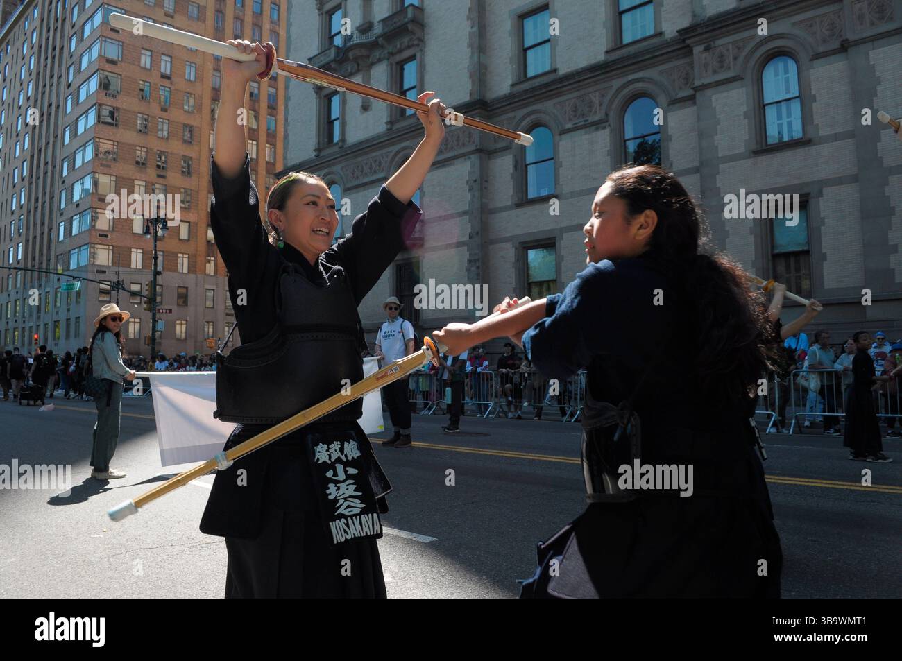 New York, United States. 10th May, 2025. People perform the martial ...