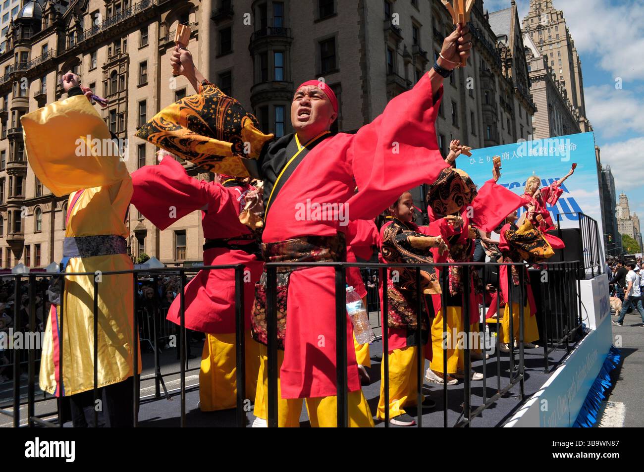 A band plays music on a float in the Japan Parade. The fourth Japan ...